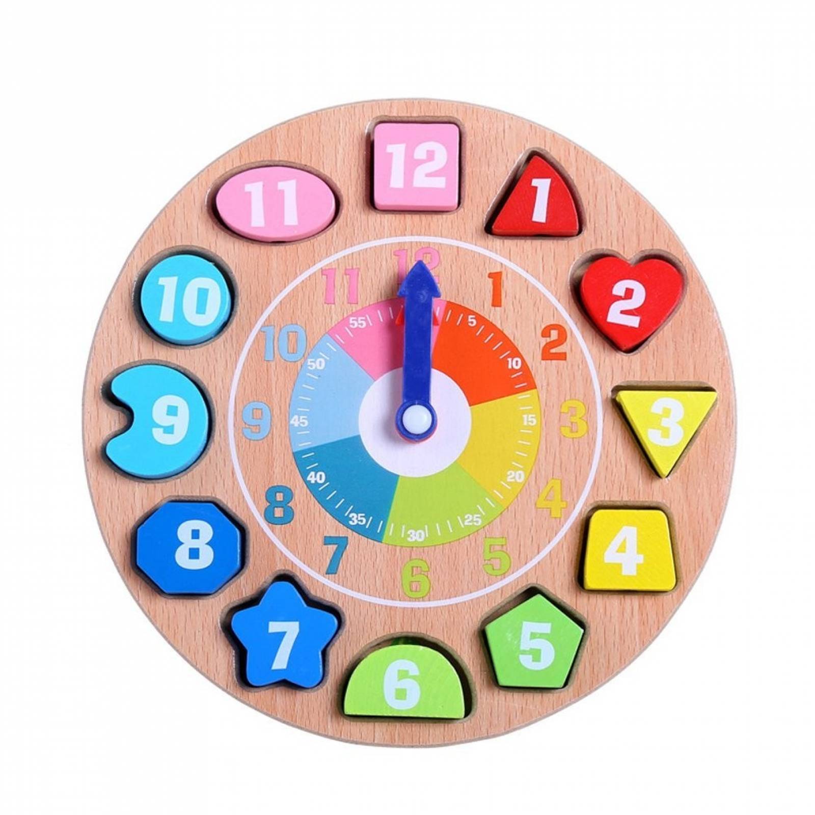 Relojes De Juguete Madera Clasificación De Figuras Y Números
