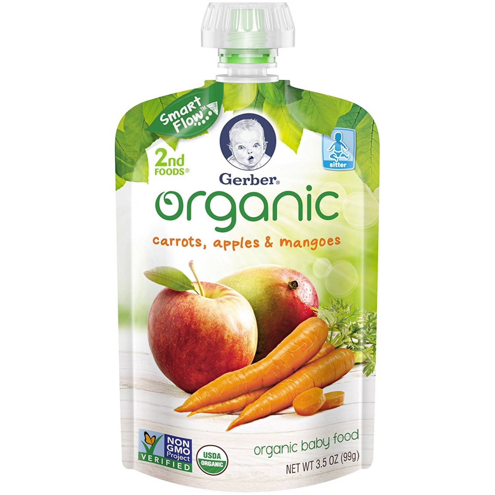 Comidas Gerber Purees E2 3.5 Oz 12 Pz -zanah Manzana Mango