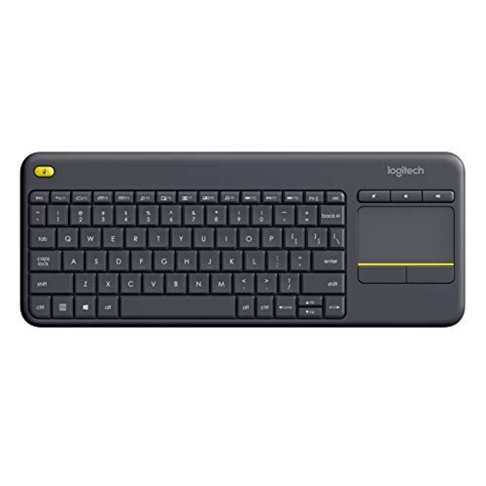 Teclado Logitech K400 táctil inalámbrico con touchpad -Negro