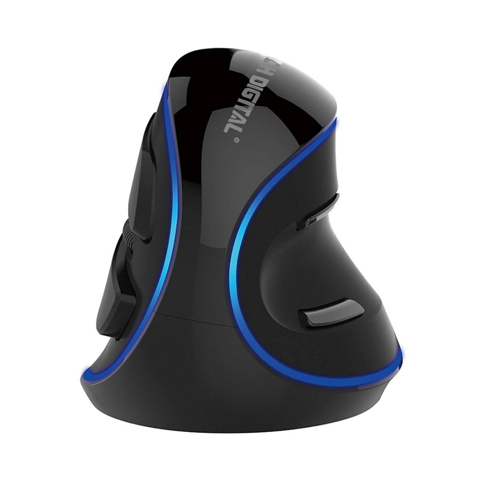 Mouse Gamer J-Tech V628 Ergonómico Vertical 1600 DPI -Negro