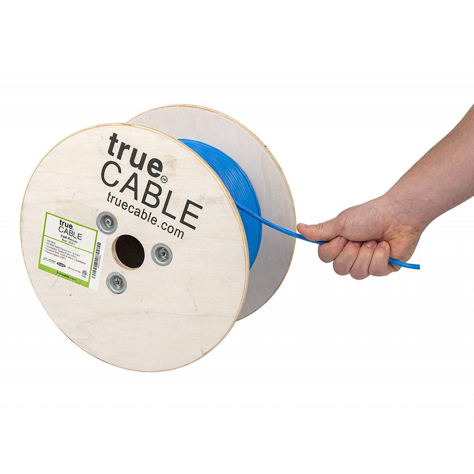 Cable CAT 6 trueCABLE 500 metros 23AWG 550 MH UTP -Azul