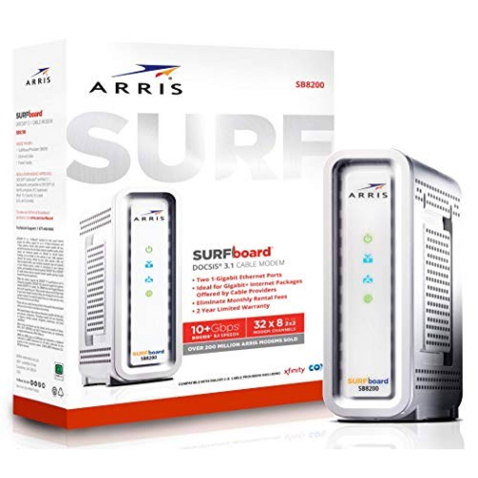 Módem ARRIS SURFboard SB8200 DOCSIS 3.1 10 Gbps -Blanco