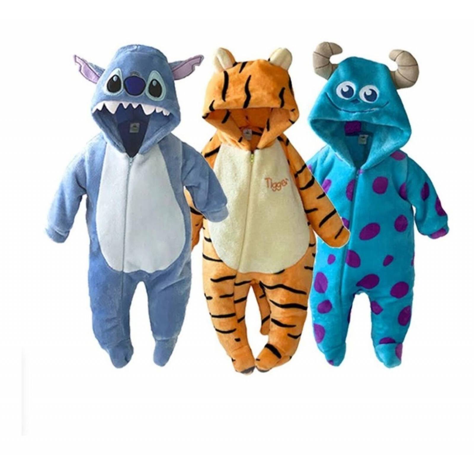Kit 3 Mamelucos Disney Sulley, Stitch,tigger A Precio De 2