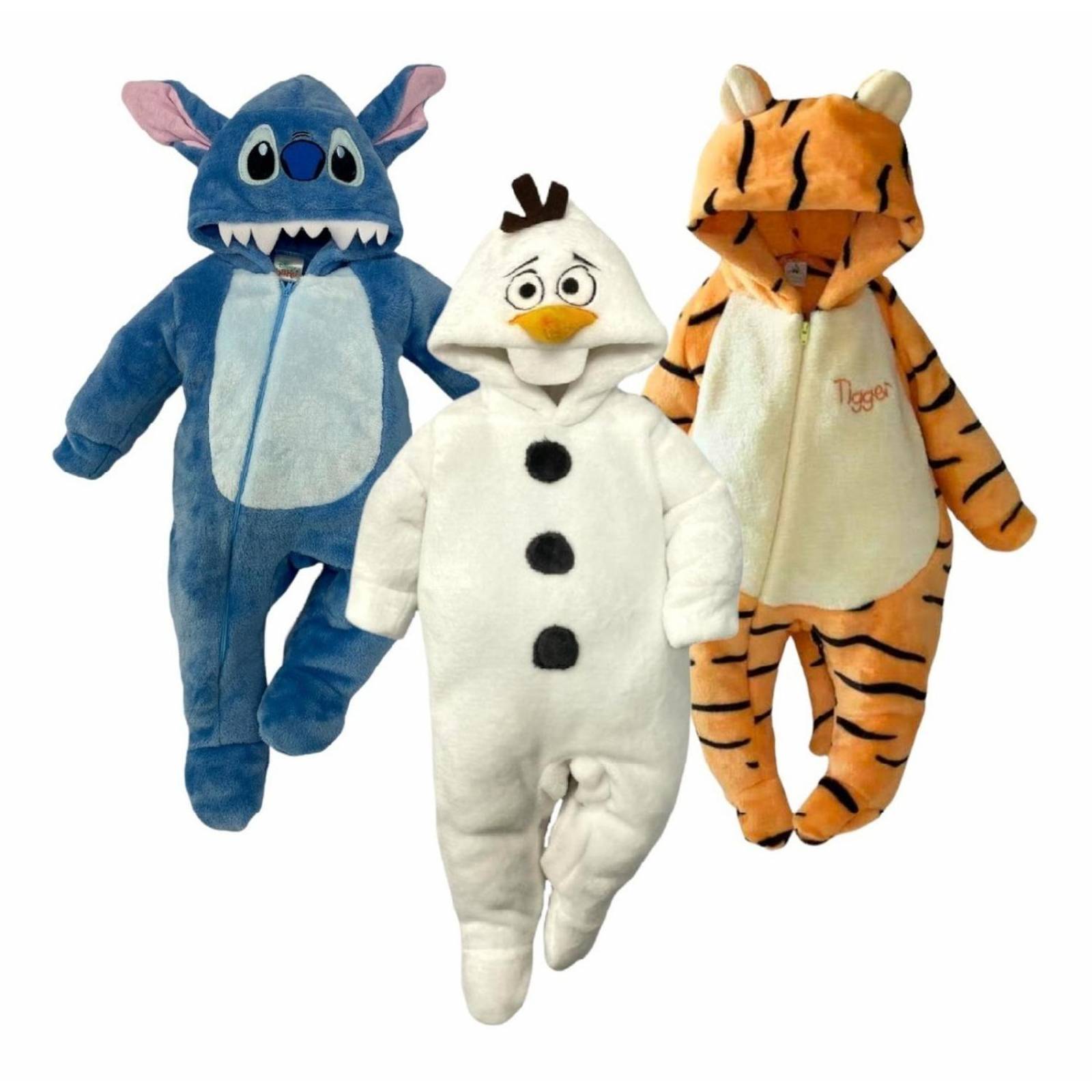 Kit 3 Mamelucos Disney Stitch, Olaf, Tigger A Precio De 2