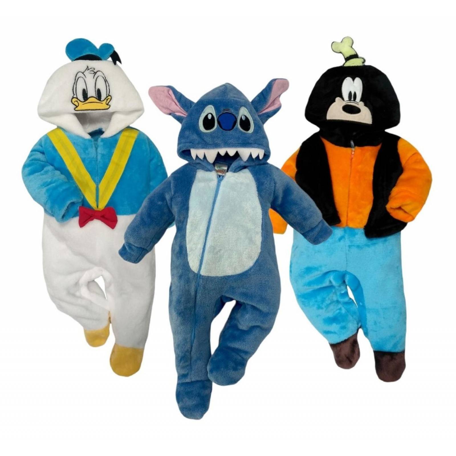 Kit 3 Mamelucos Disney Donald, Stich. Goofy A Precio De 2