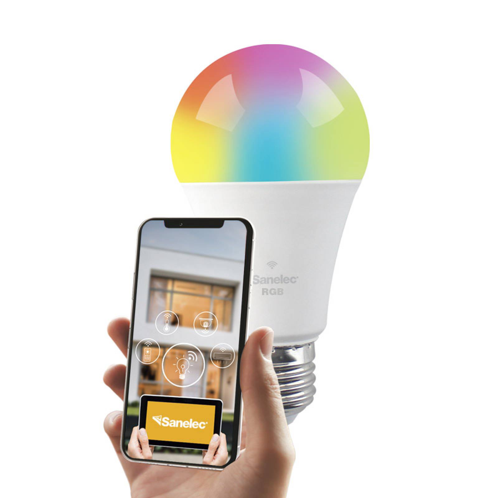 Dos Focos Inteligentes Led 10 W Sanelec Mod. 1320