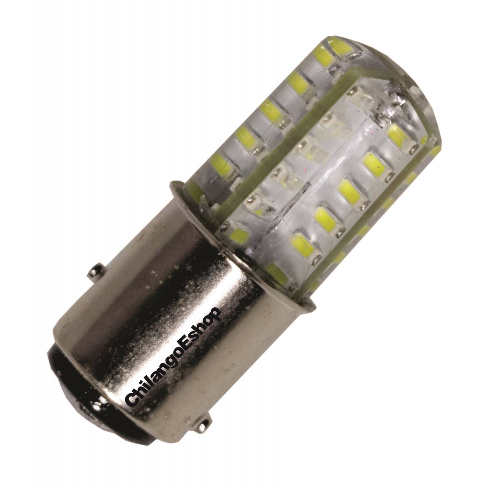 FOCO DE 2 POLOS PATAS DISPAREJAS 48 LED BLANCO SILICON