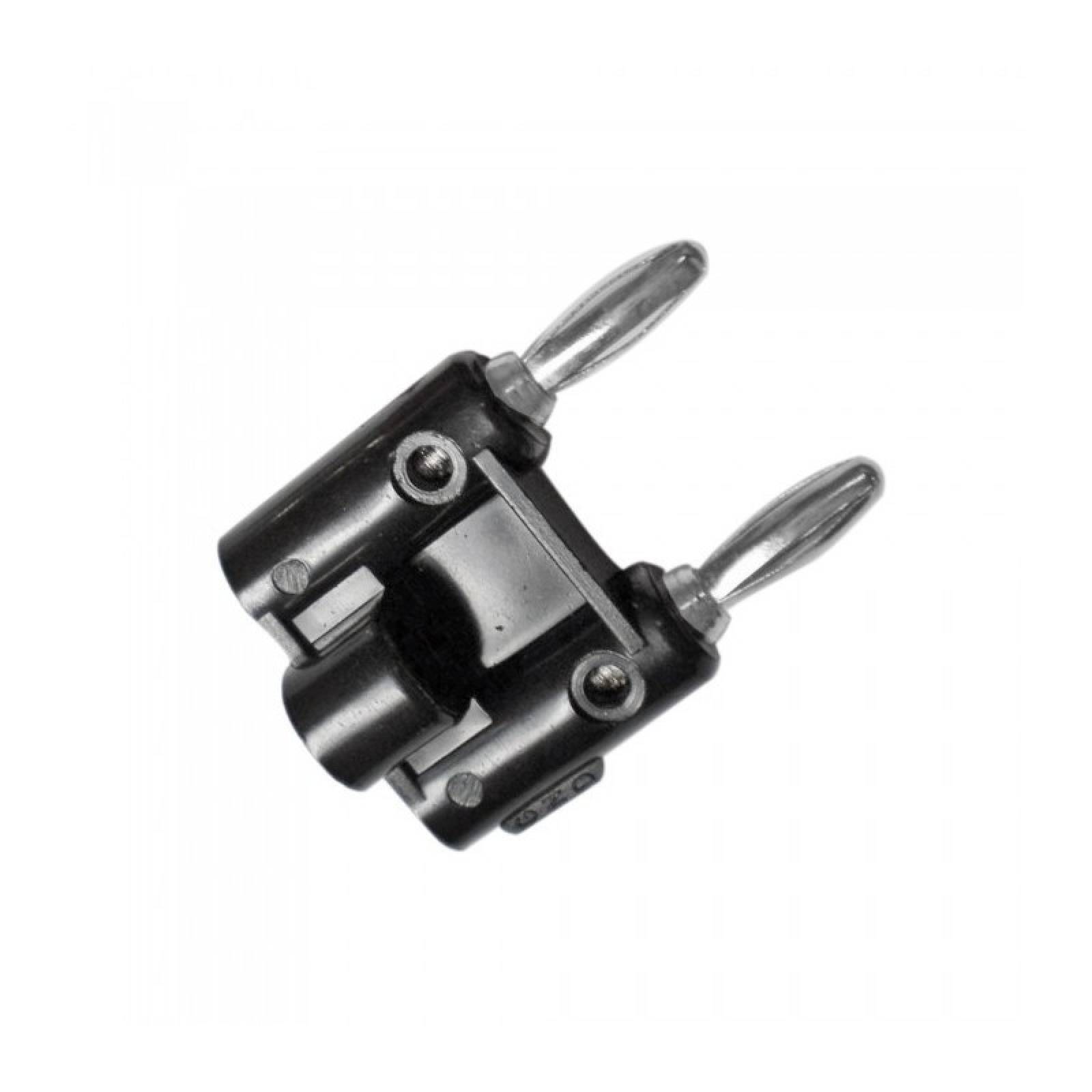 PLUG DOBLE BANANA CON BAQUELITA NEGRO