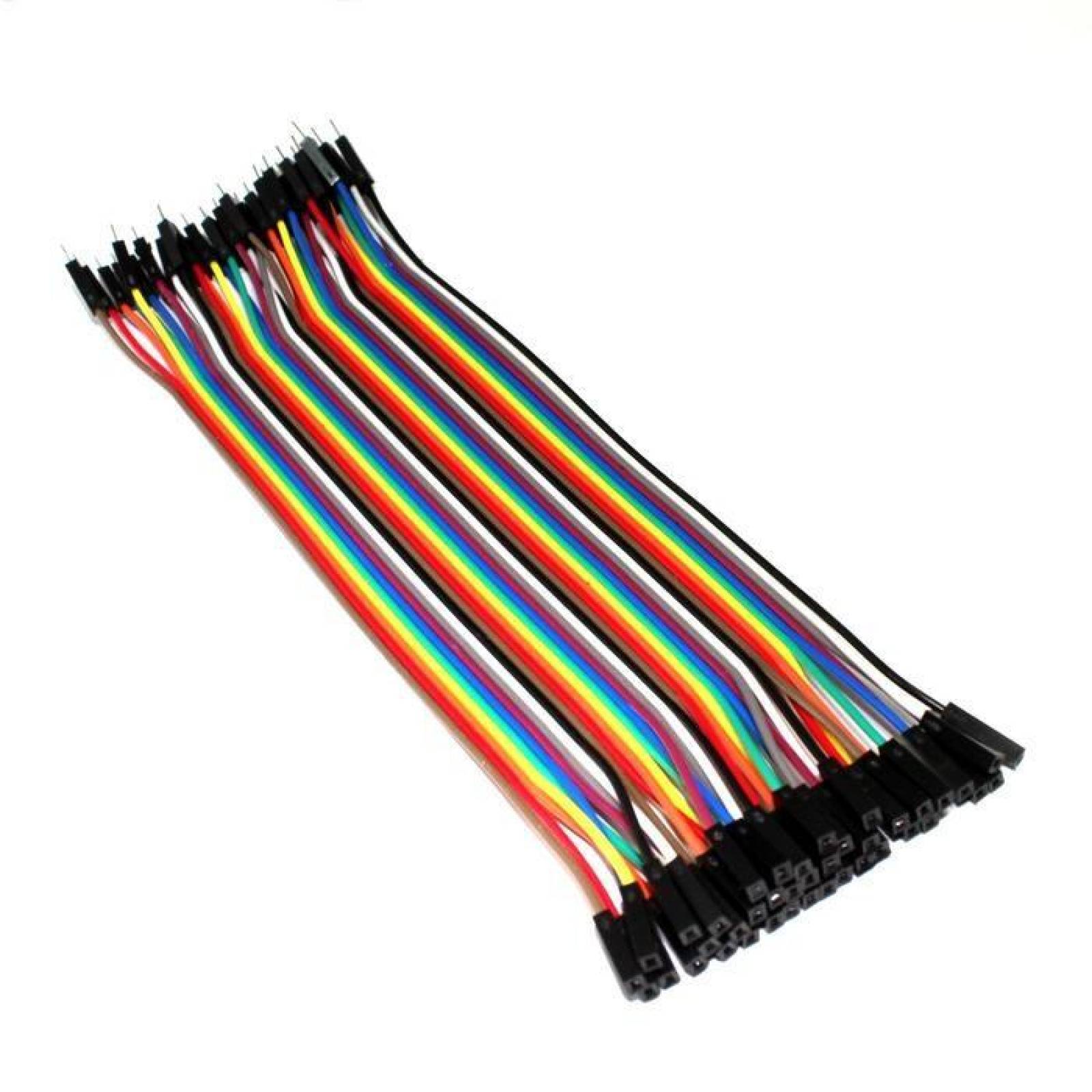 40 CABLES DUPONT PIN PARA PROTOBOARD HEMBRA - MACHO 25CM