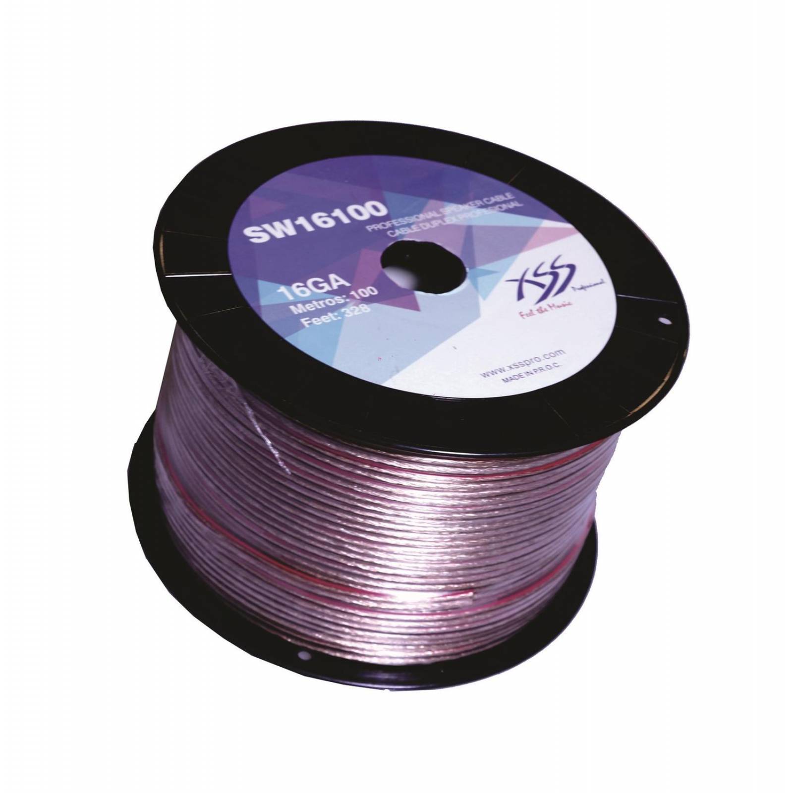 ROLLO DE CABLE PARA BOCINAS CALIBRE 16 2x16 100 METROS SW-16100