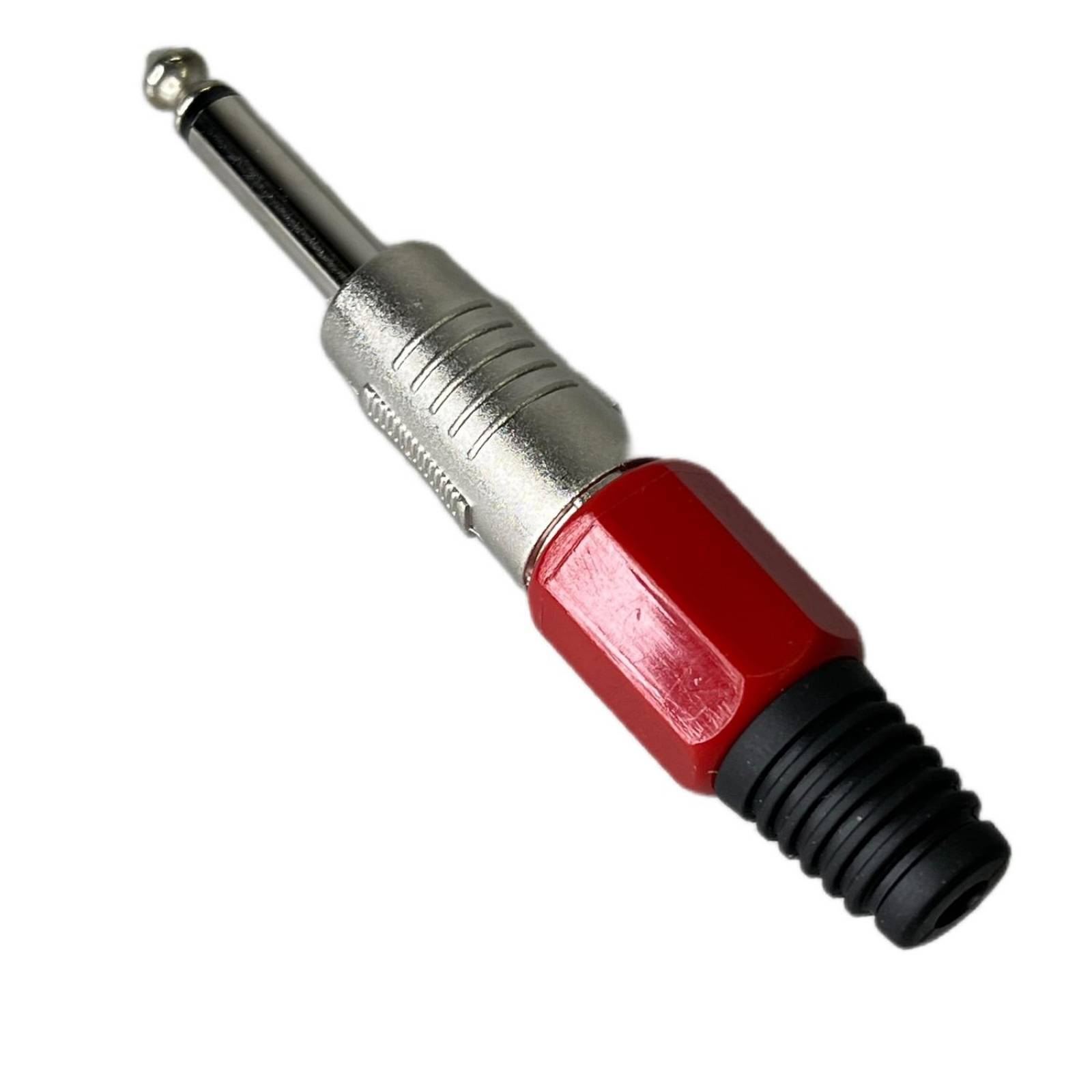 Conector Plug 6,3Mm Mono Tipo Jumbo rojo