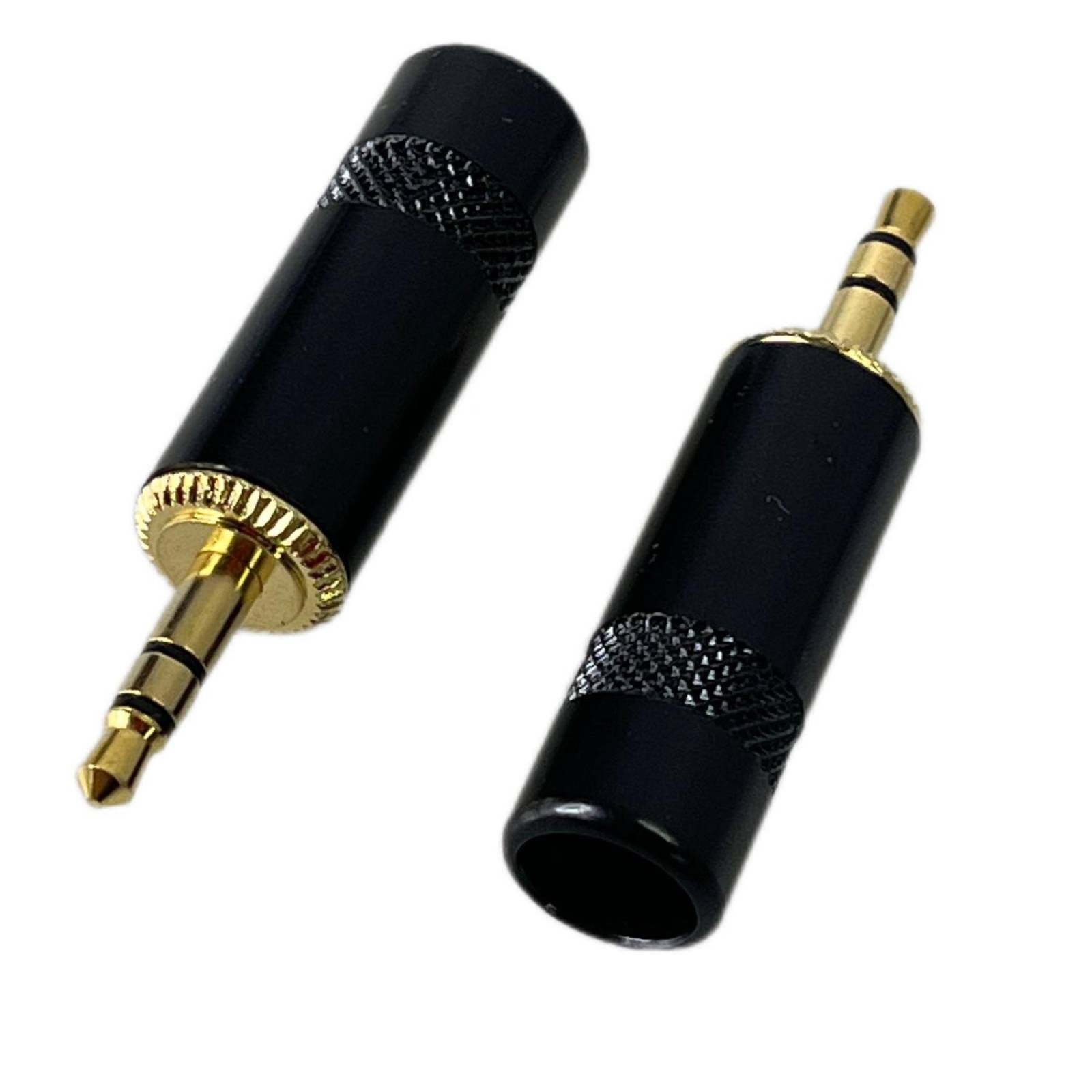 Juego 2 Plugs 3,5Mm Stereo Con Punta Dorada