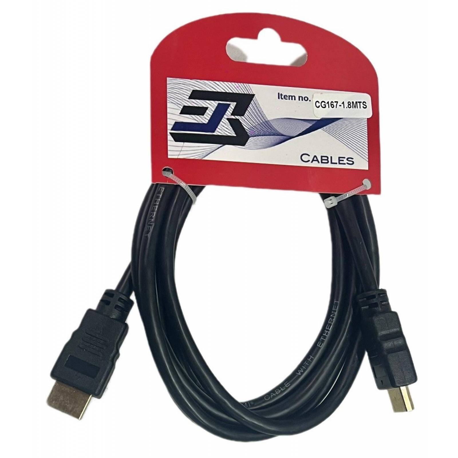 Cable Alta Definicion HD reforzado 1,8Metros