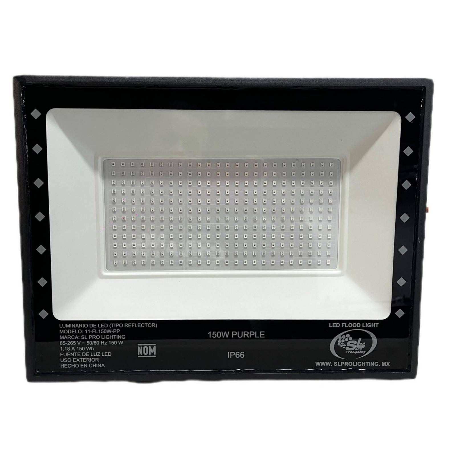 Reflector Flood Flat SMD 150w UV Luz Negra IP66