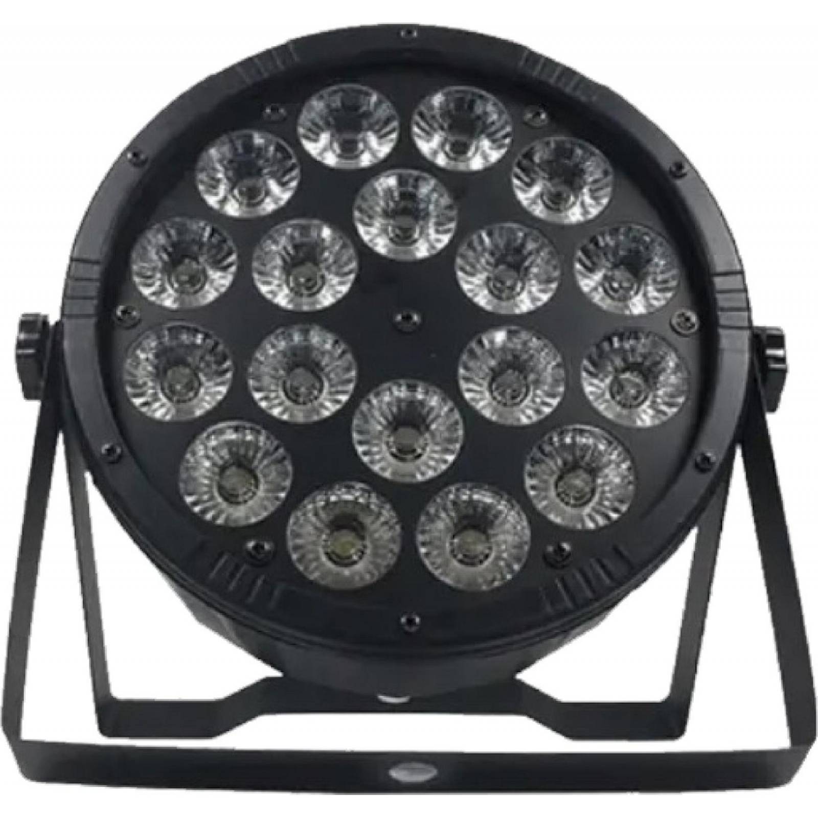 Cañon ParLED 18x10w 4en1 RGB+ambar metalico