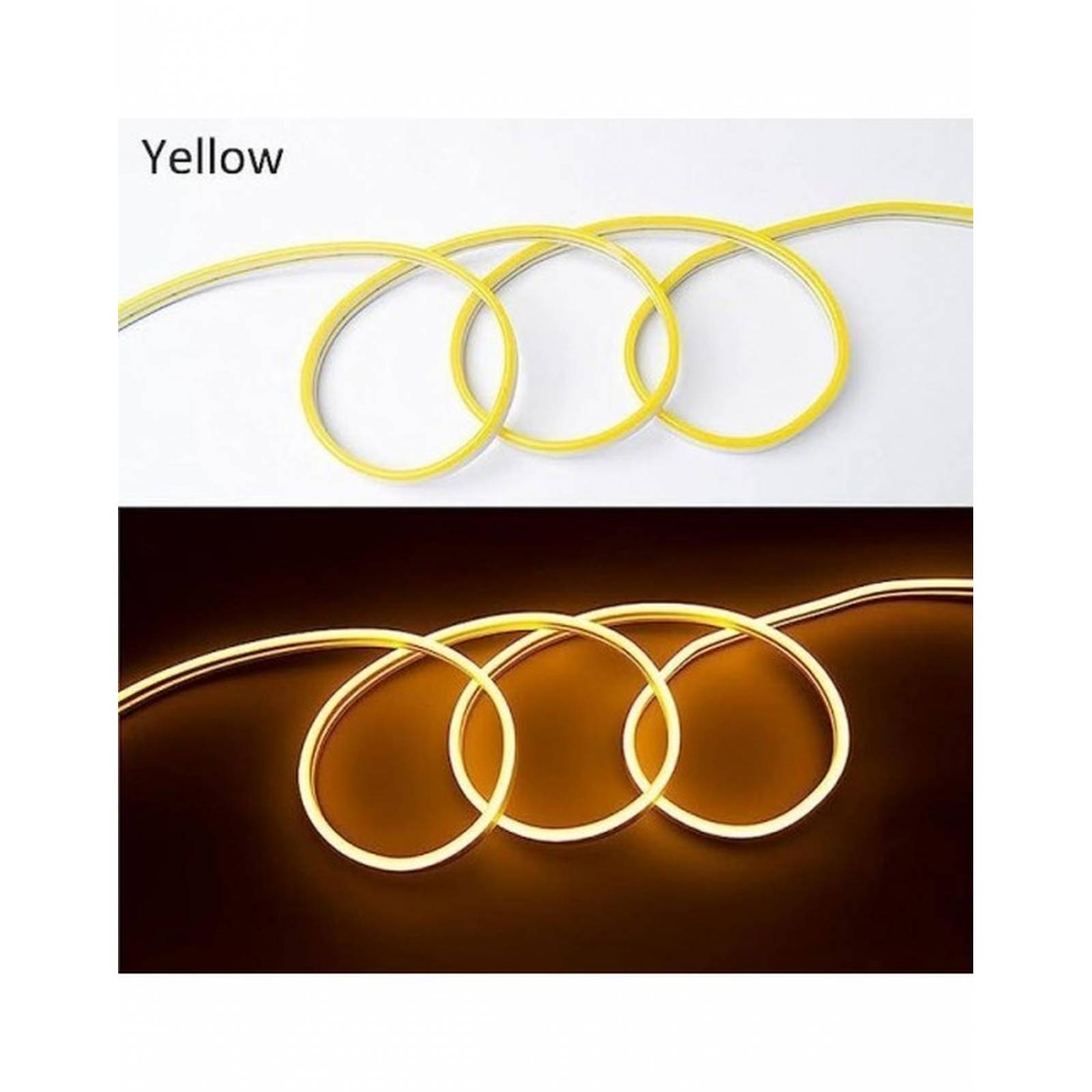 Rollo Led Neon Flex Ambar 5Mt 120Led 12v