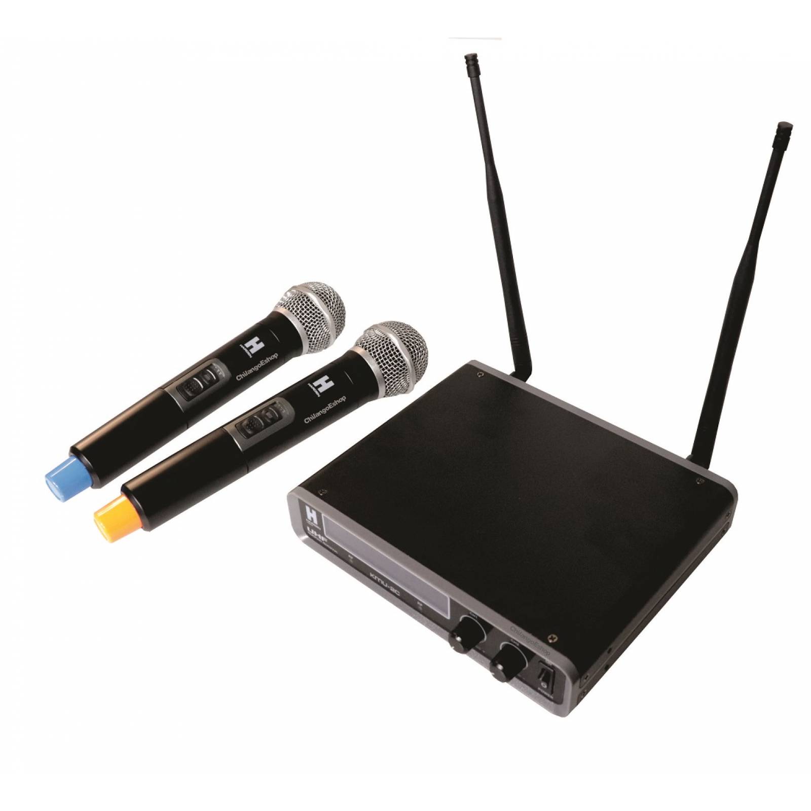 SISTEMA 2 MICROFONOS UHF KMU 2C