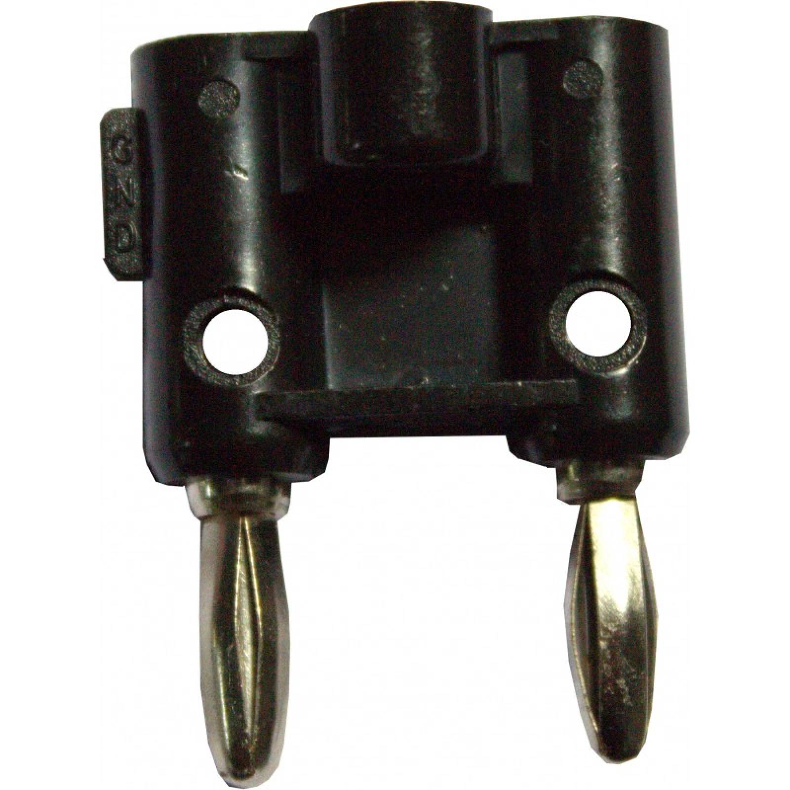 Plug Doble Banana NEGRO