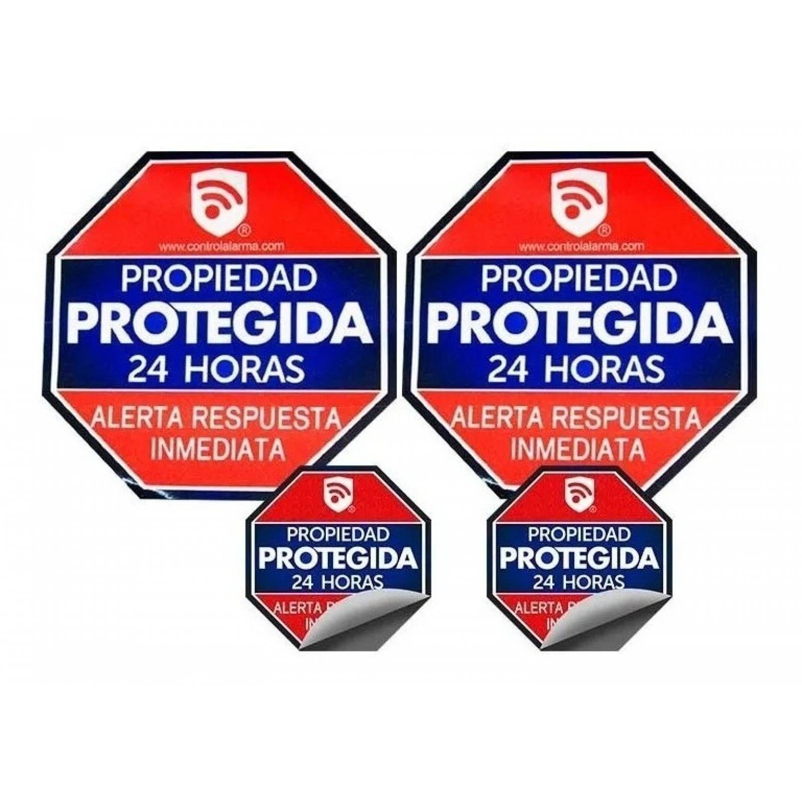 Kit 2 Letreros Advertencia Casa Seguridad 2 Calca Stickers Tipo Placa
