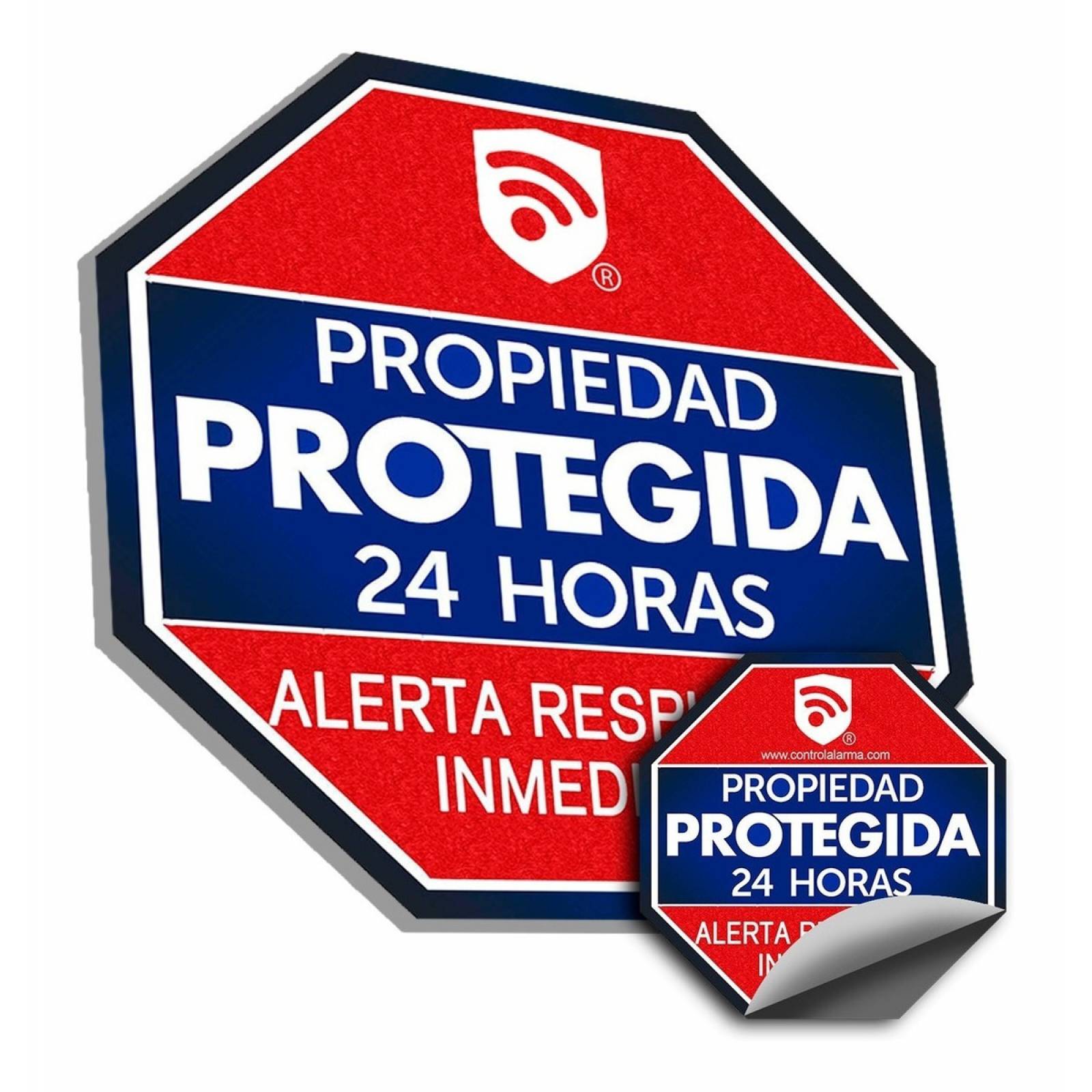 Kit 2 Letreros Advertencia Casa Seguridad 2 Calca Stickers Tipo Placa