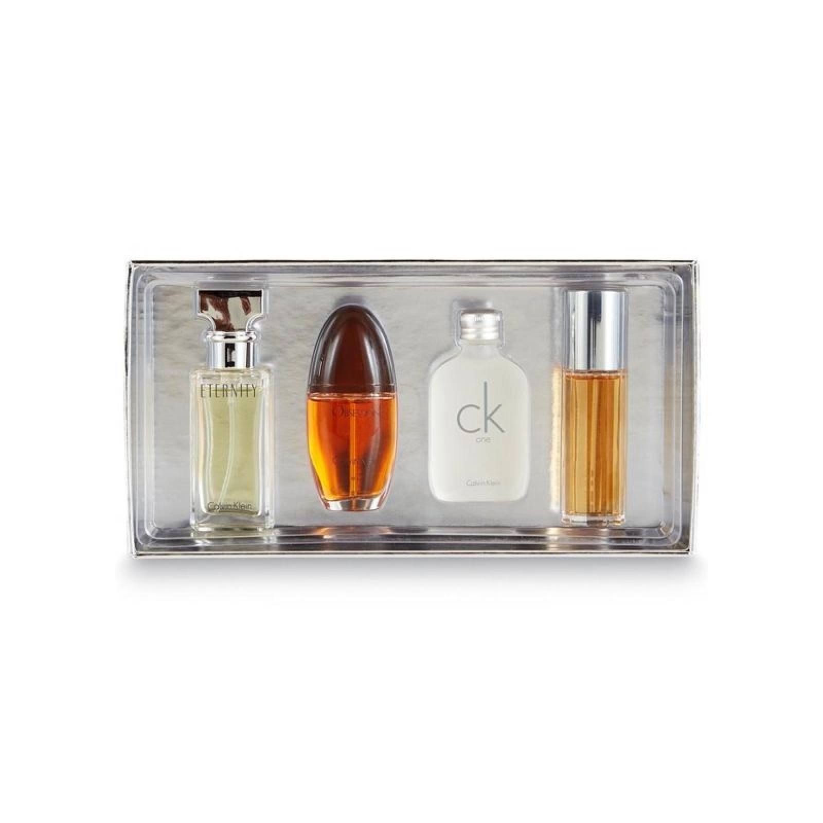 Set Mini Ck Calvin Klein 4Pzs Ck One 15Ml Edt + Eternity 15Ml Edp Spray ...