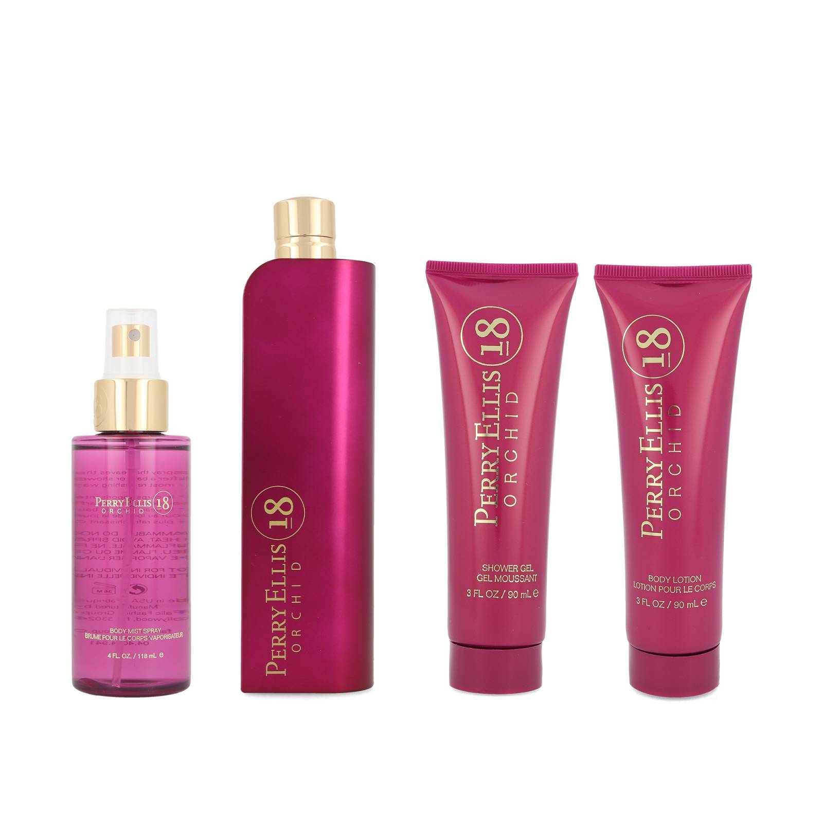 Set Perry Ellis 18 Orchid 4Pzs Dama de Perry Ellis