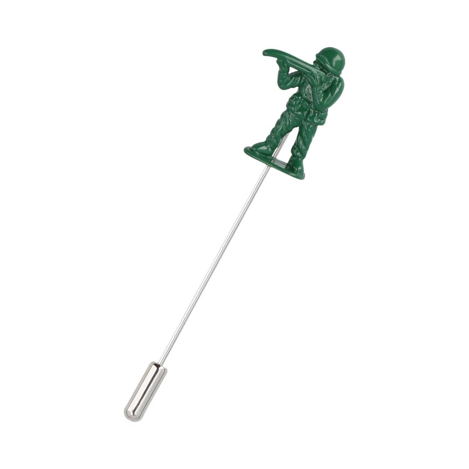 Pin metálico verde soldado acero