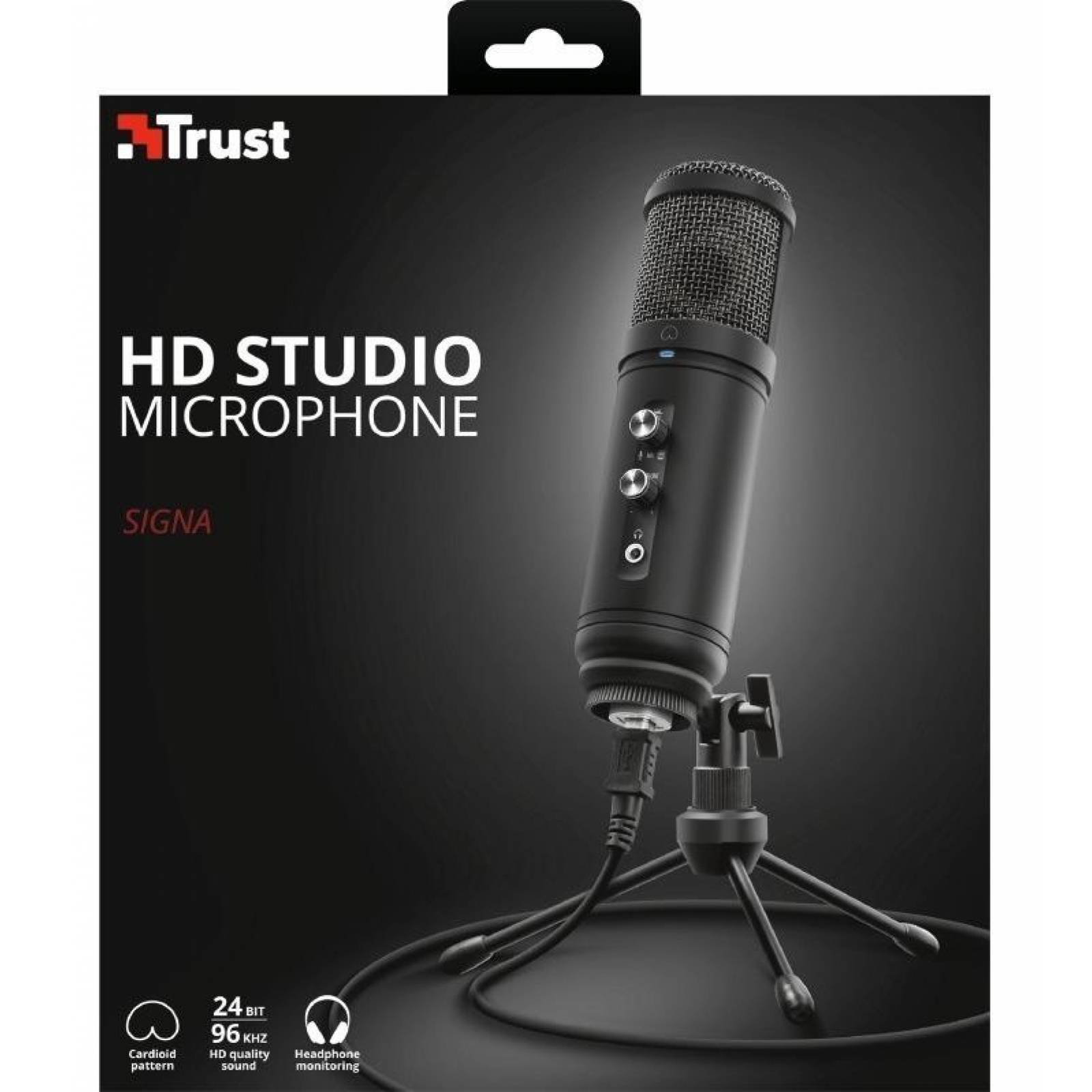 Micrófono De Estudio Negro Modelo Signa Marca TRUST