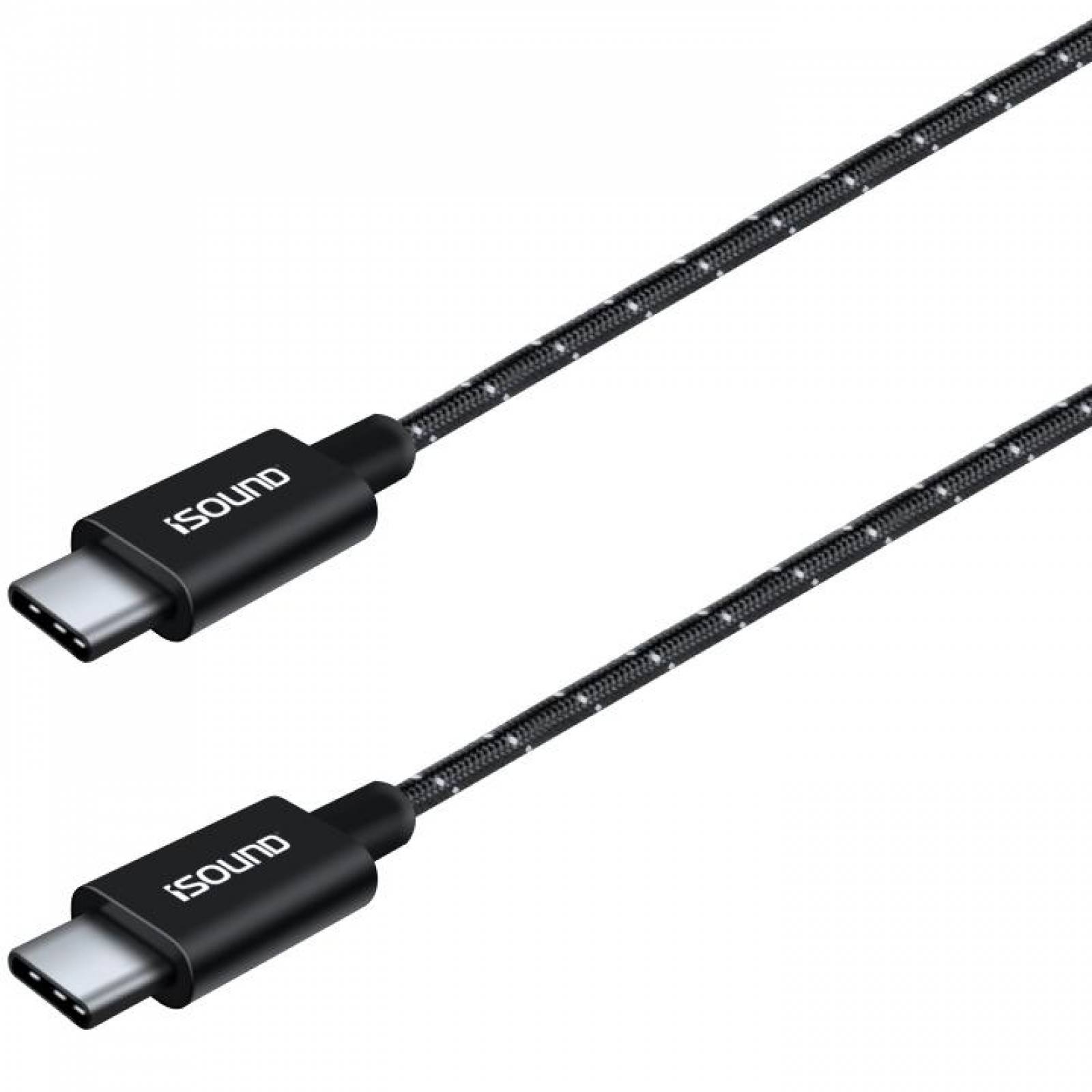 Cable USB Type C a USB Type C de 1.8m color Negro - iSound