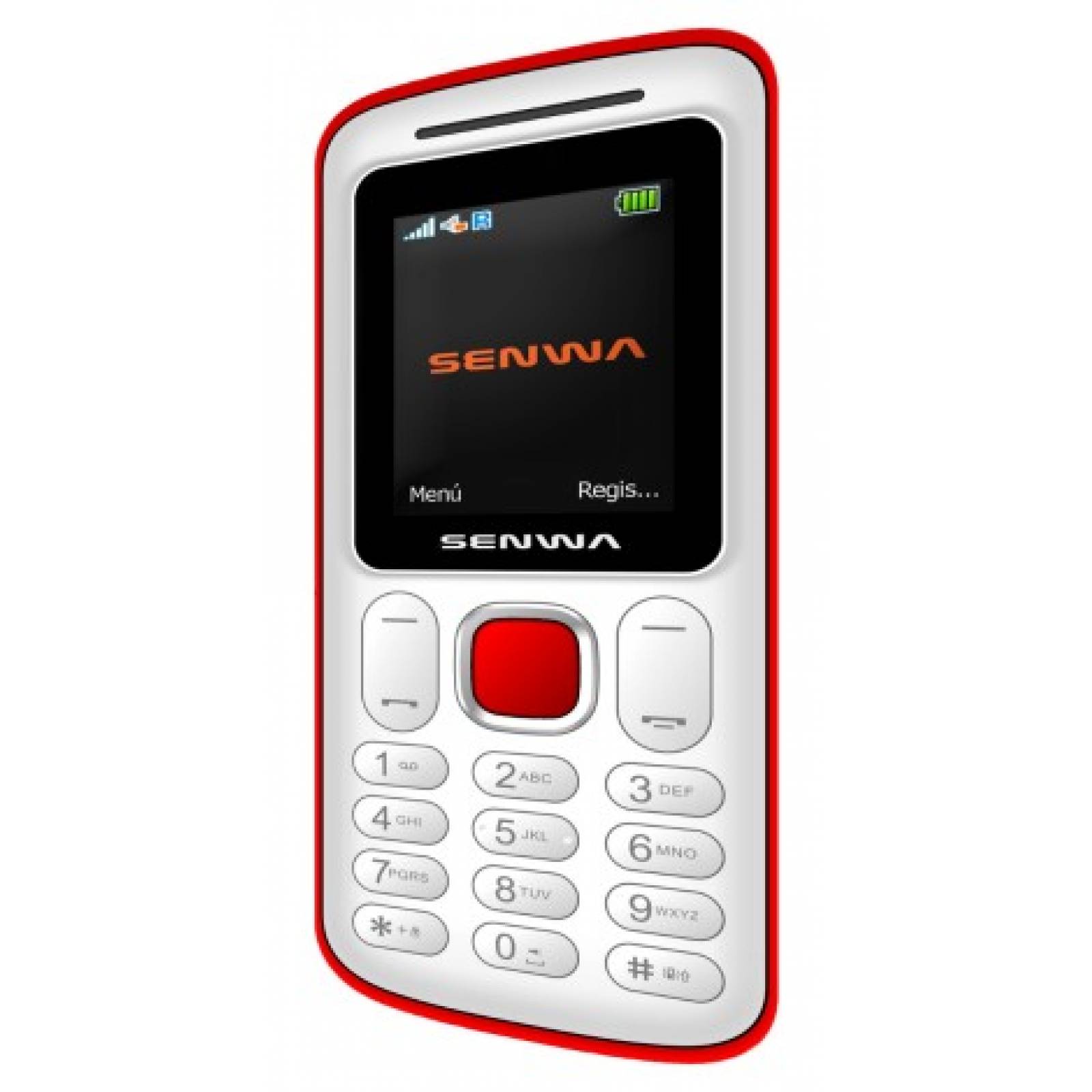 Celular SENWA 2G S301 DISCO Color BLANCO/ROJO Telcel