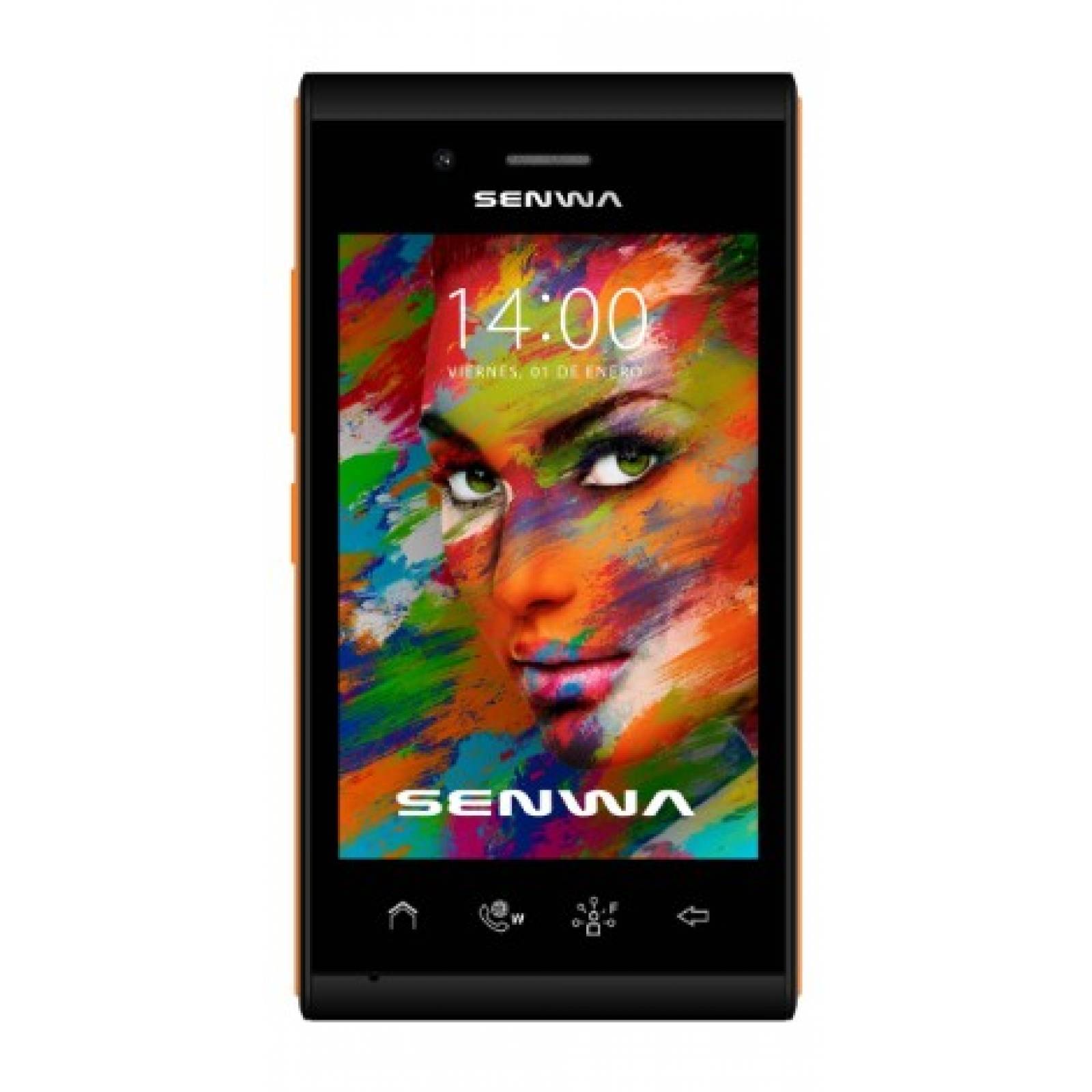 Celular SENWA 3G S607 DYNAMICPOCKET Color NEGRO/NARANJA Telcel