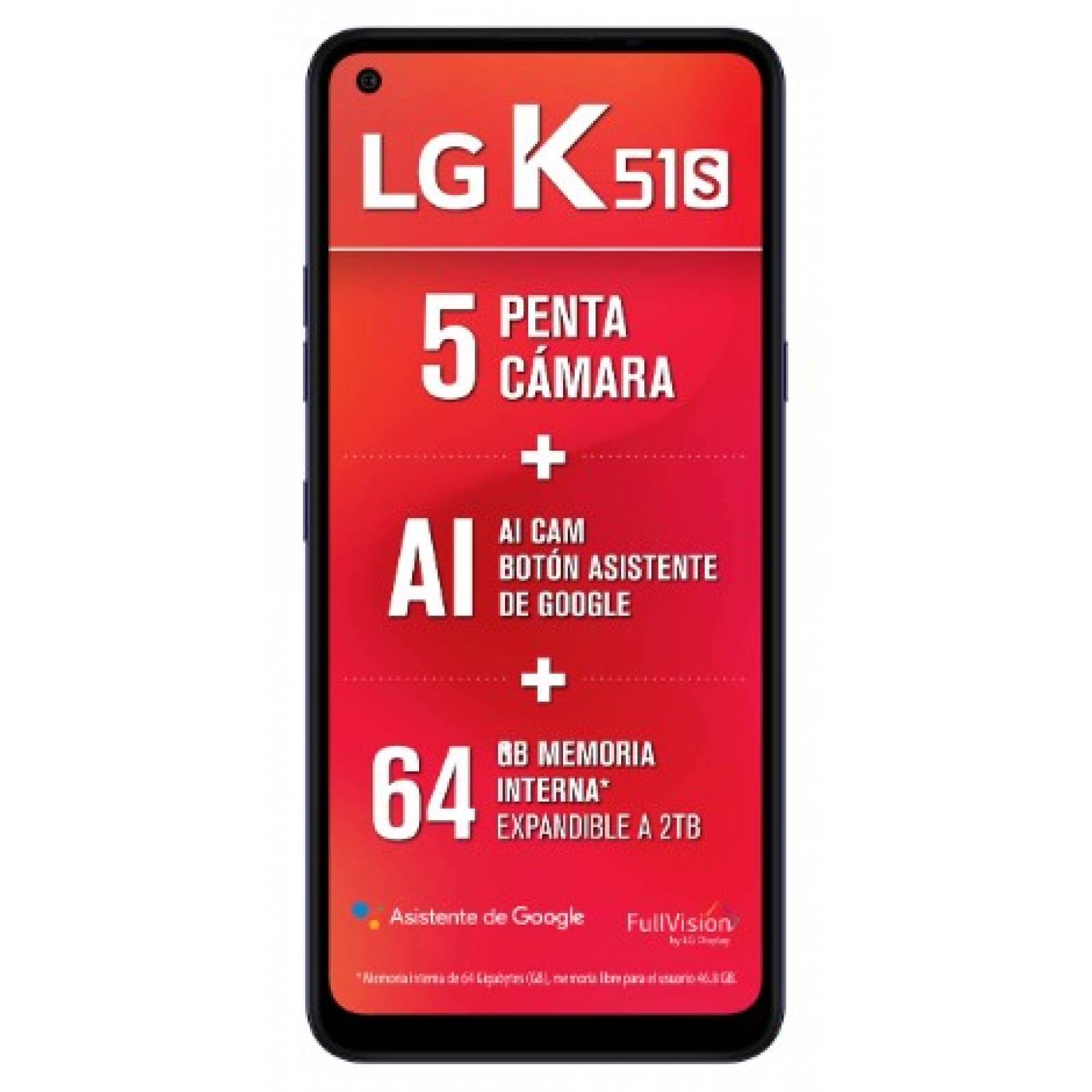 Celular LG LTE LM-K510HM K51S Color AZUL Telcel