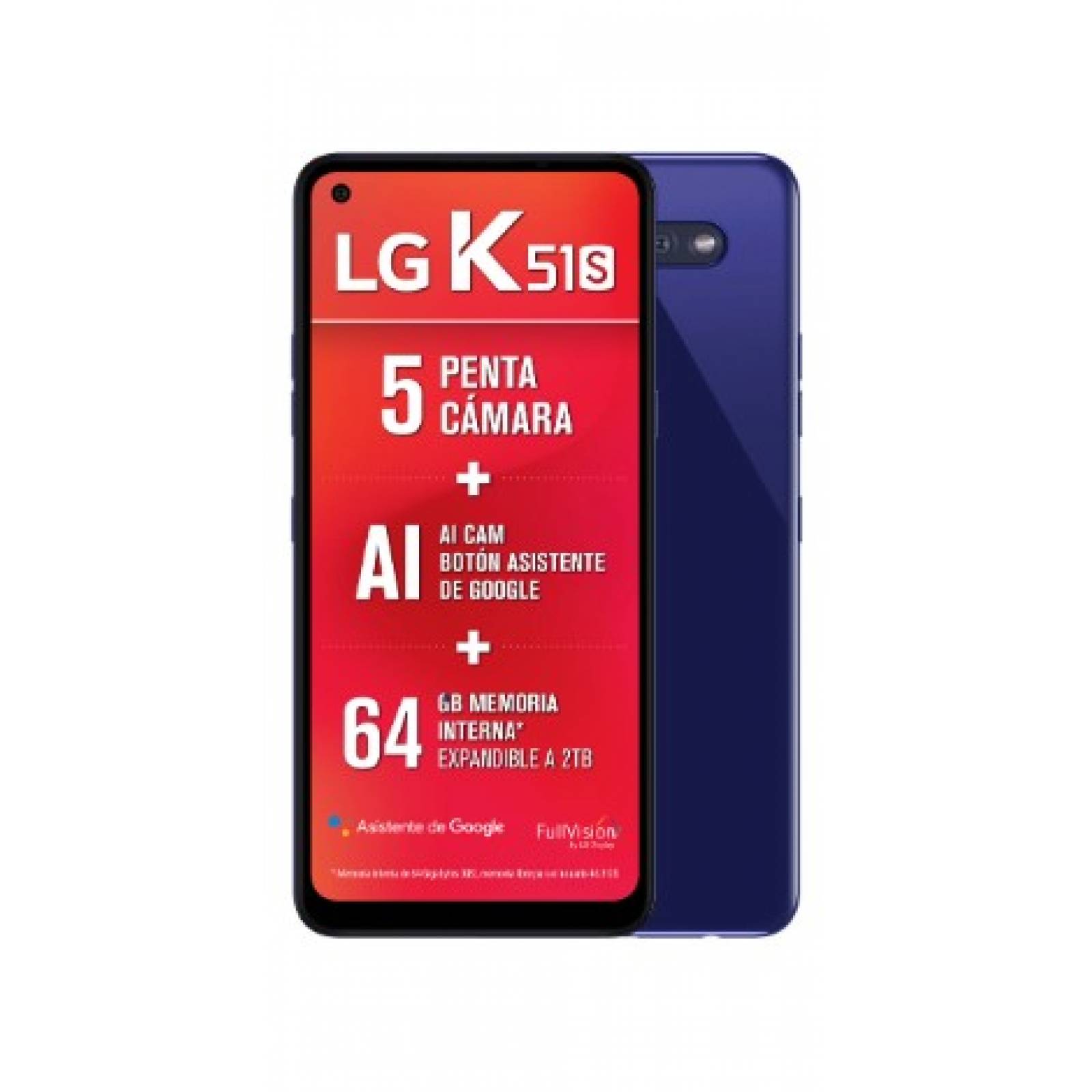 Celular LG LTE LM-K510HM K51S Color AZUL Telcel
