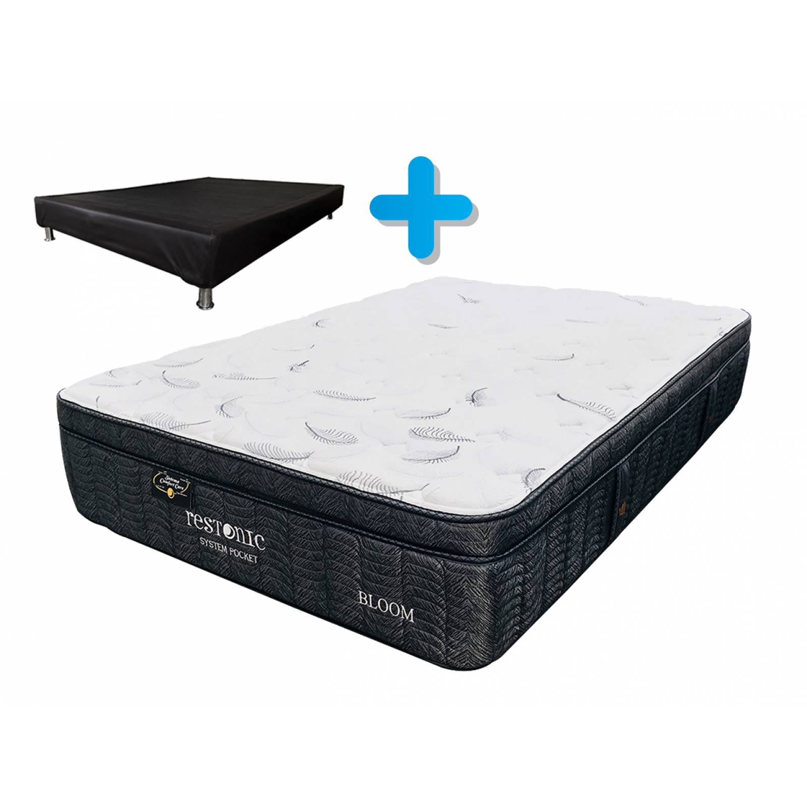 Colchón Queen Size Restonic Bloom + Base Box Gratis