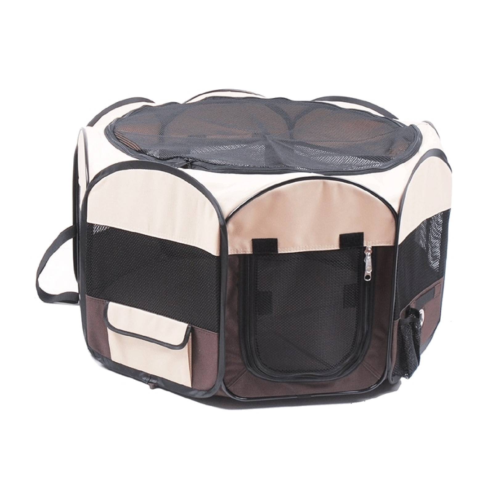 CORRAL OCTAGONAL PORTATIL TELA GRANDE PERRO GATO FANCY PETS