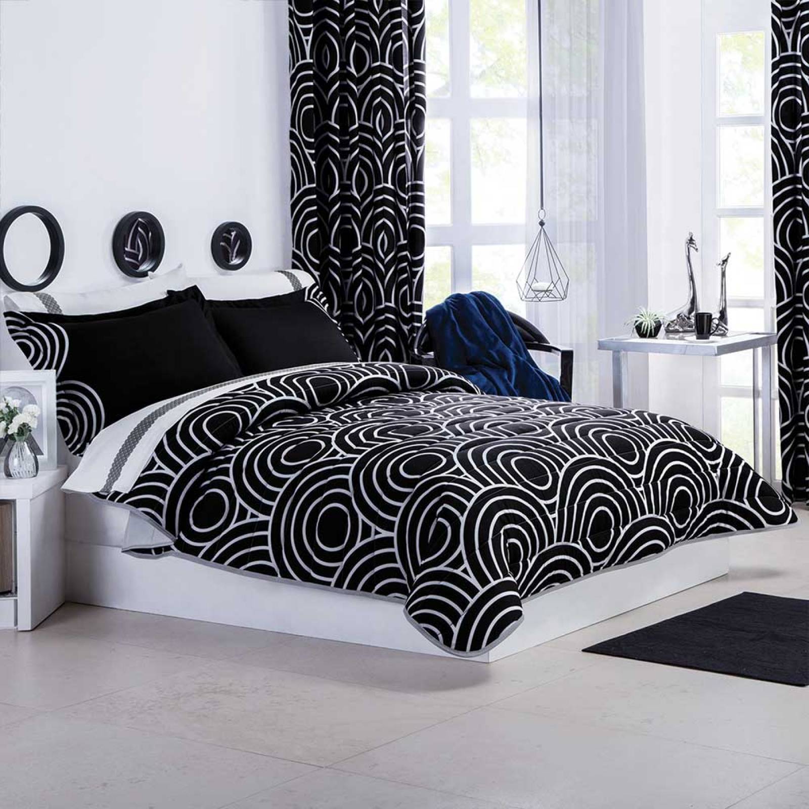 Edredón Ligero Ginebra King Size Microfibra Negro Concord