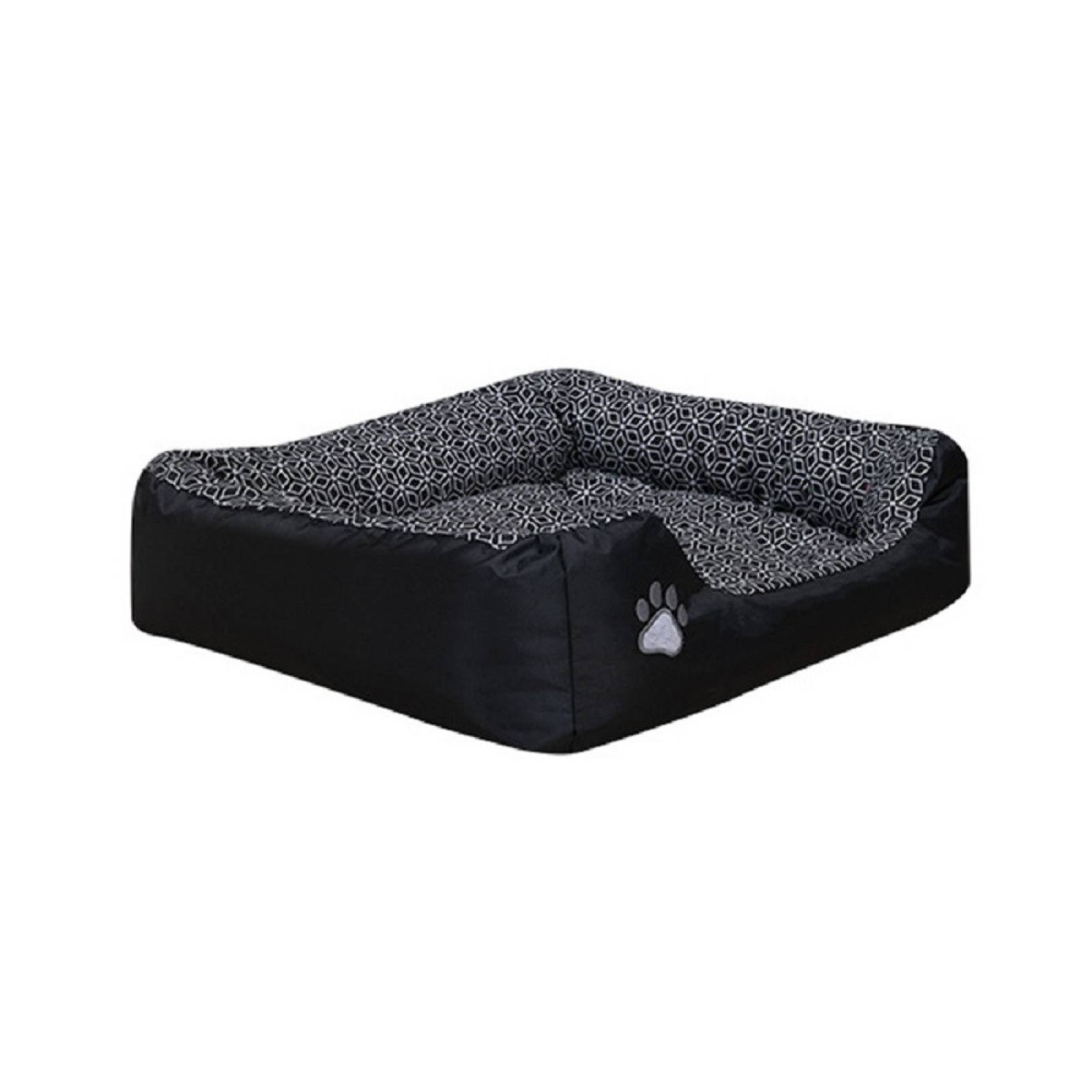 Cama Mediana Rectangular Perro Gato Lux Rombos 75x55cm Tesso