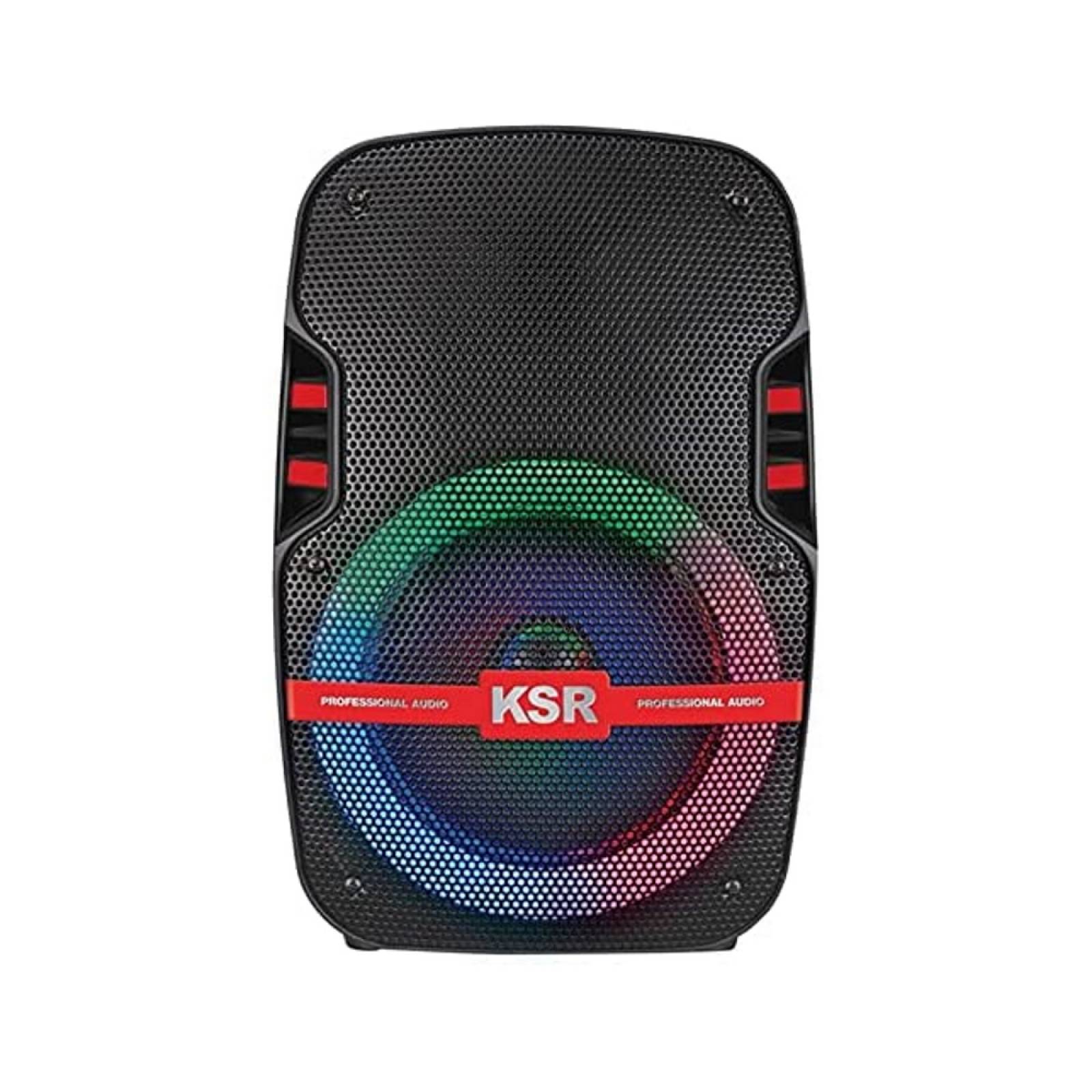 Bafle Bocina Recargable 8pulg Bluetooth Luz Led KSW-5008 Ksr