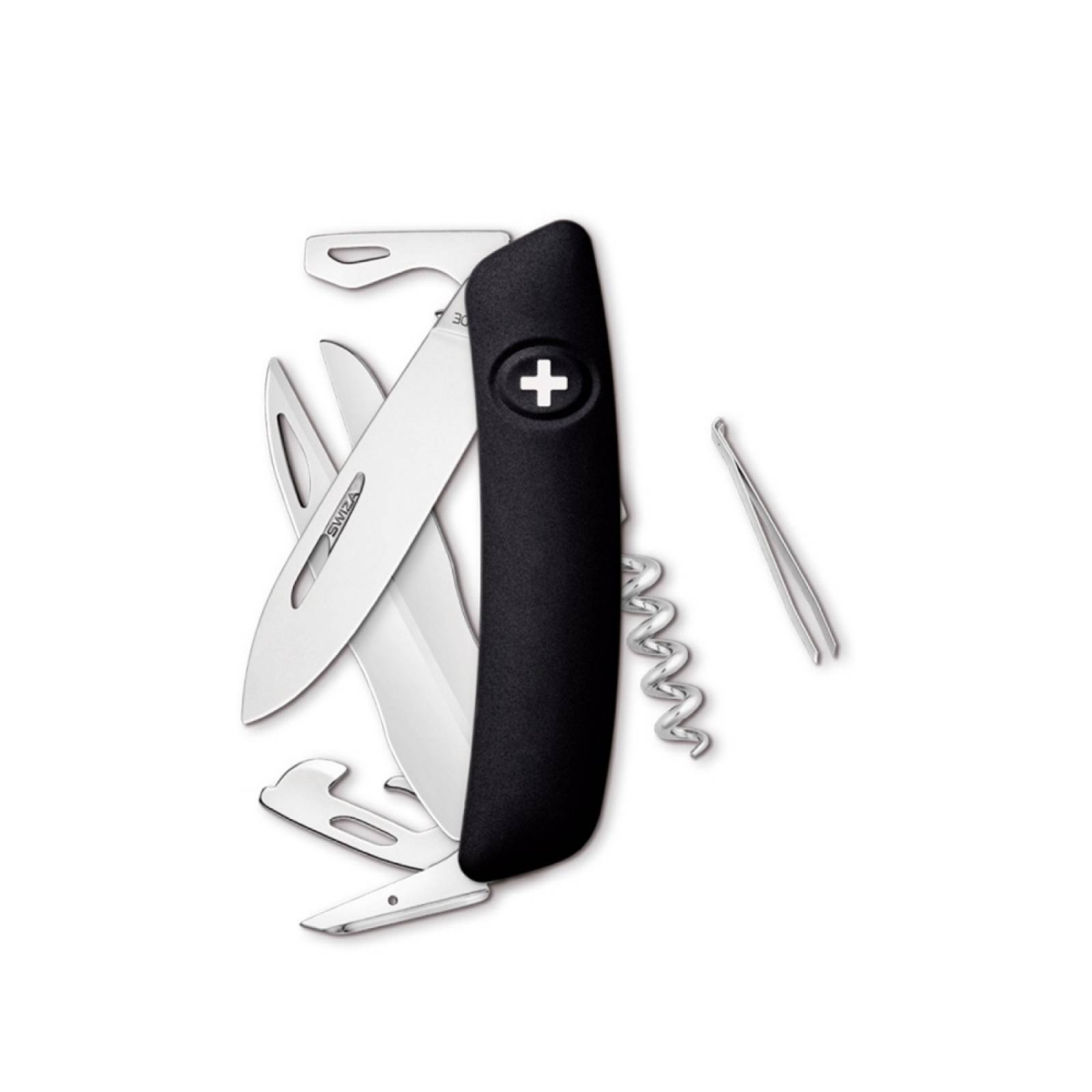 Navaja Suiza Standard D07 C/12 Funciones Color Negro Swiza