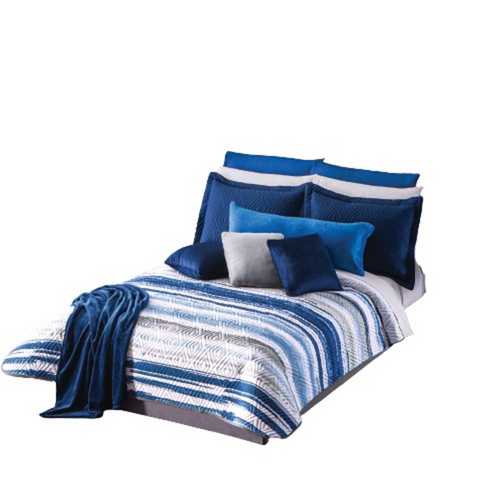 Edredón Neo Nassó Individual Azul Poliéster Colchas Concord