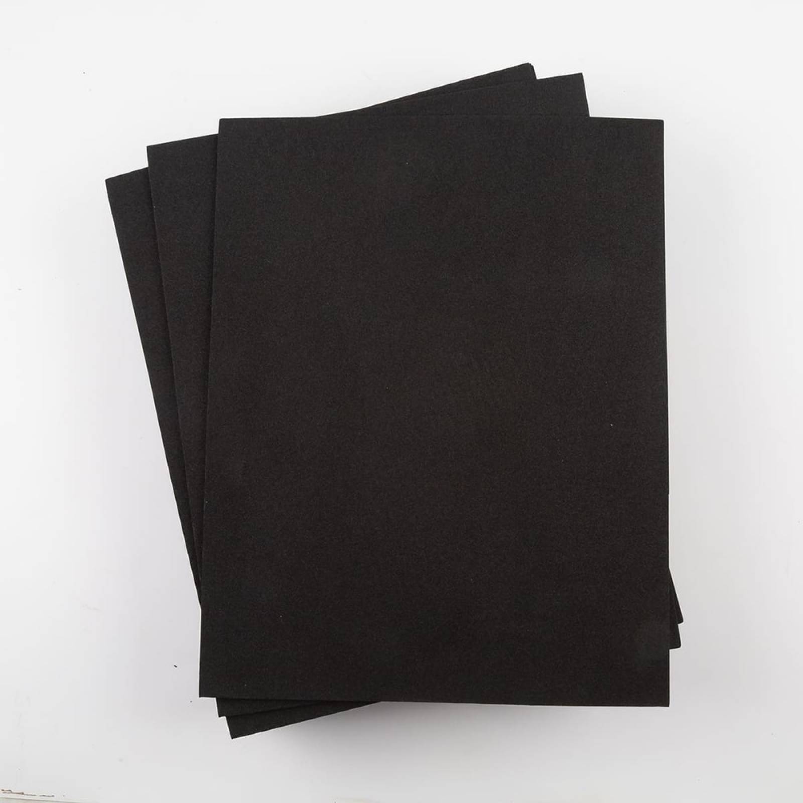 Foamy Tamaño Carta Liso 24 Pzas Negro Manualidad Selanusa
