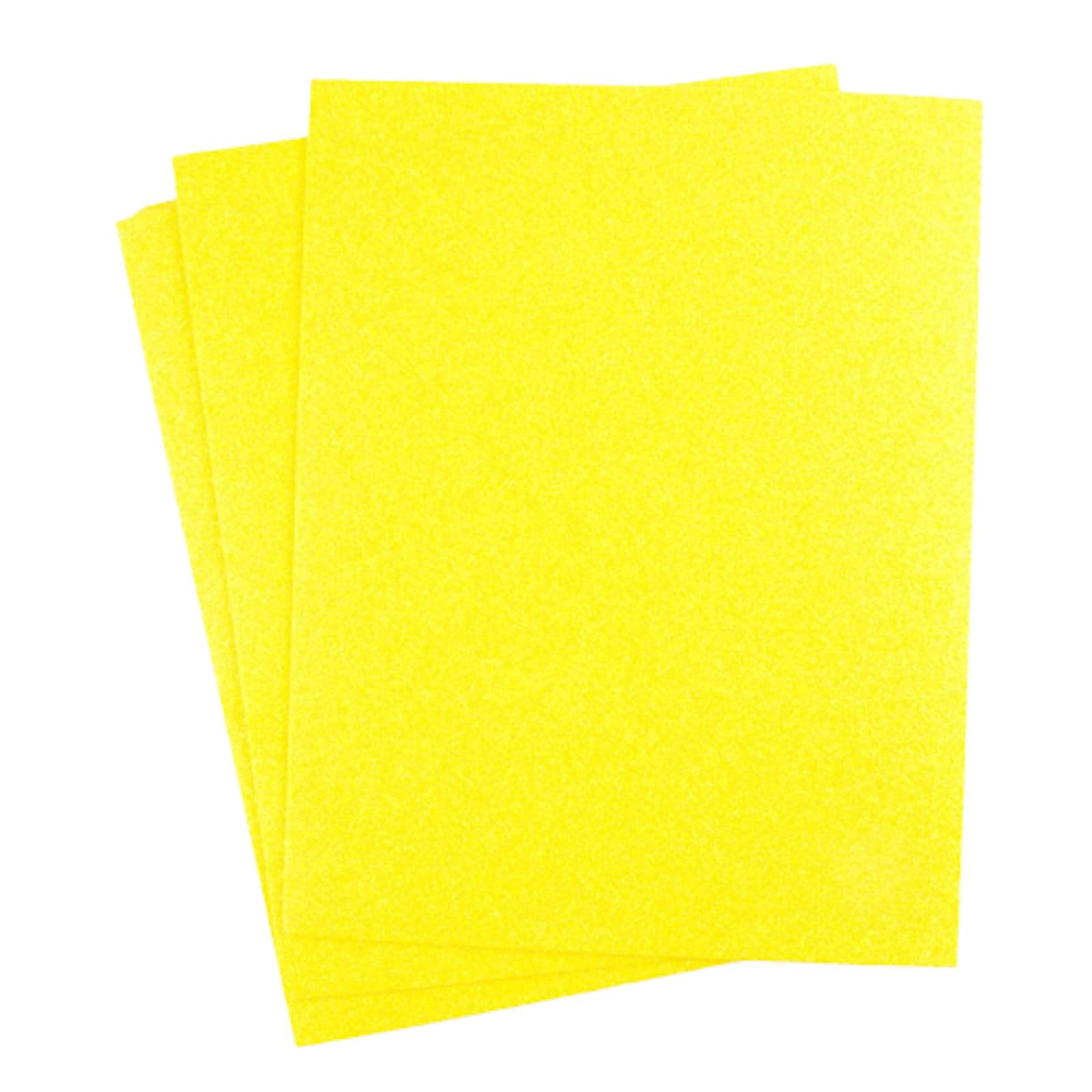 Foamy Tamaño Carta C/Diamantina Nacarada Amarillo Selanusa