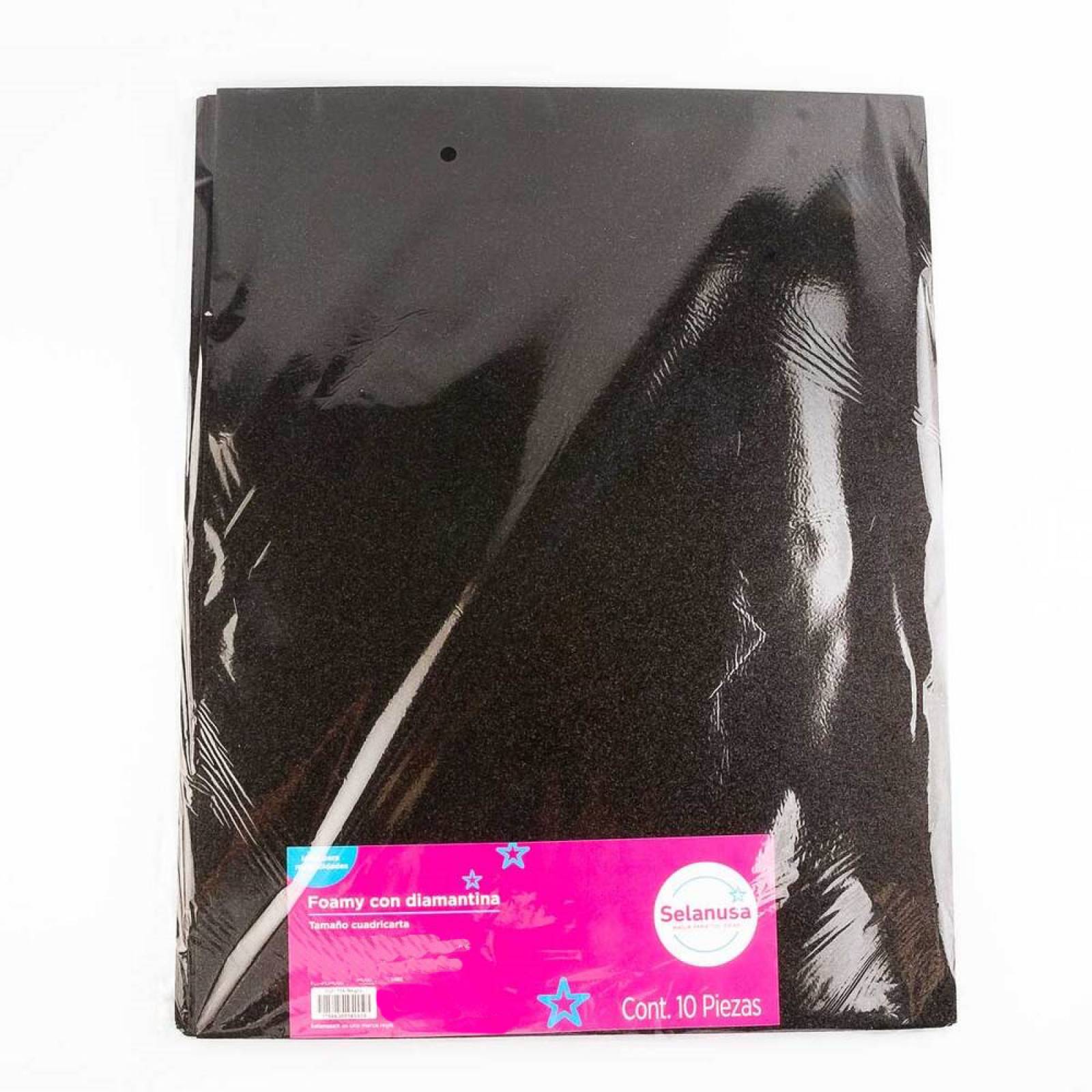 Foamy Cuadricarta C/Diamantina Negro Selanusa
