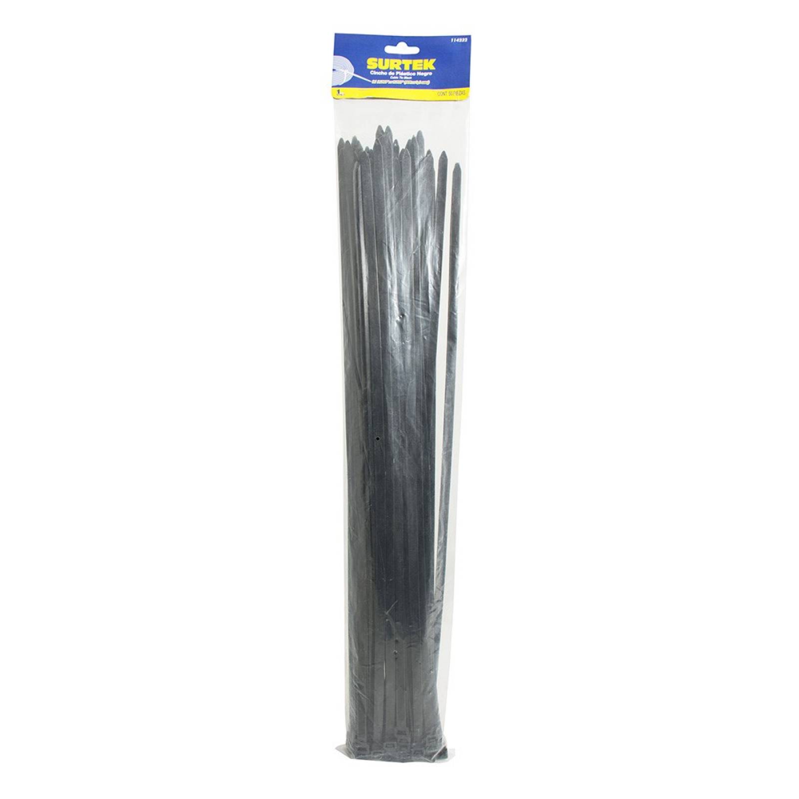 Cinchos Plastico C/Multiusos 50 Piezas Negro Surtek