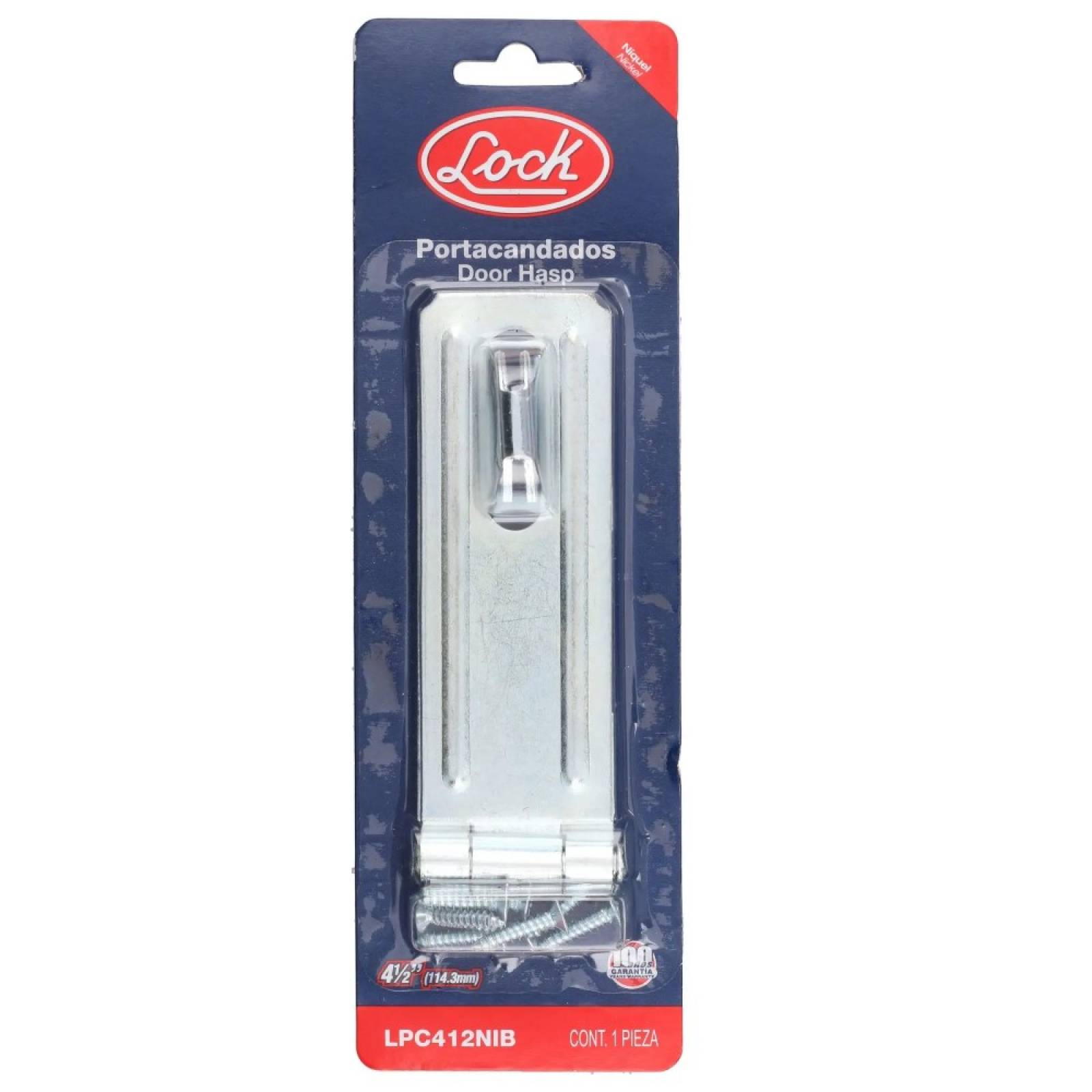 Portacandado 4-1/2" Níquel Satinado Resistente Lock