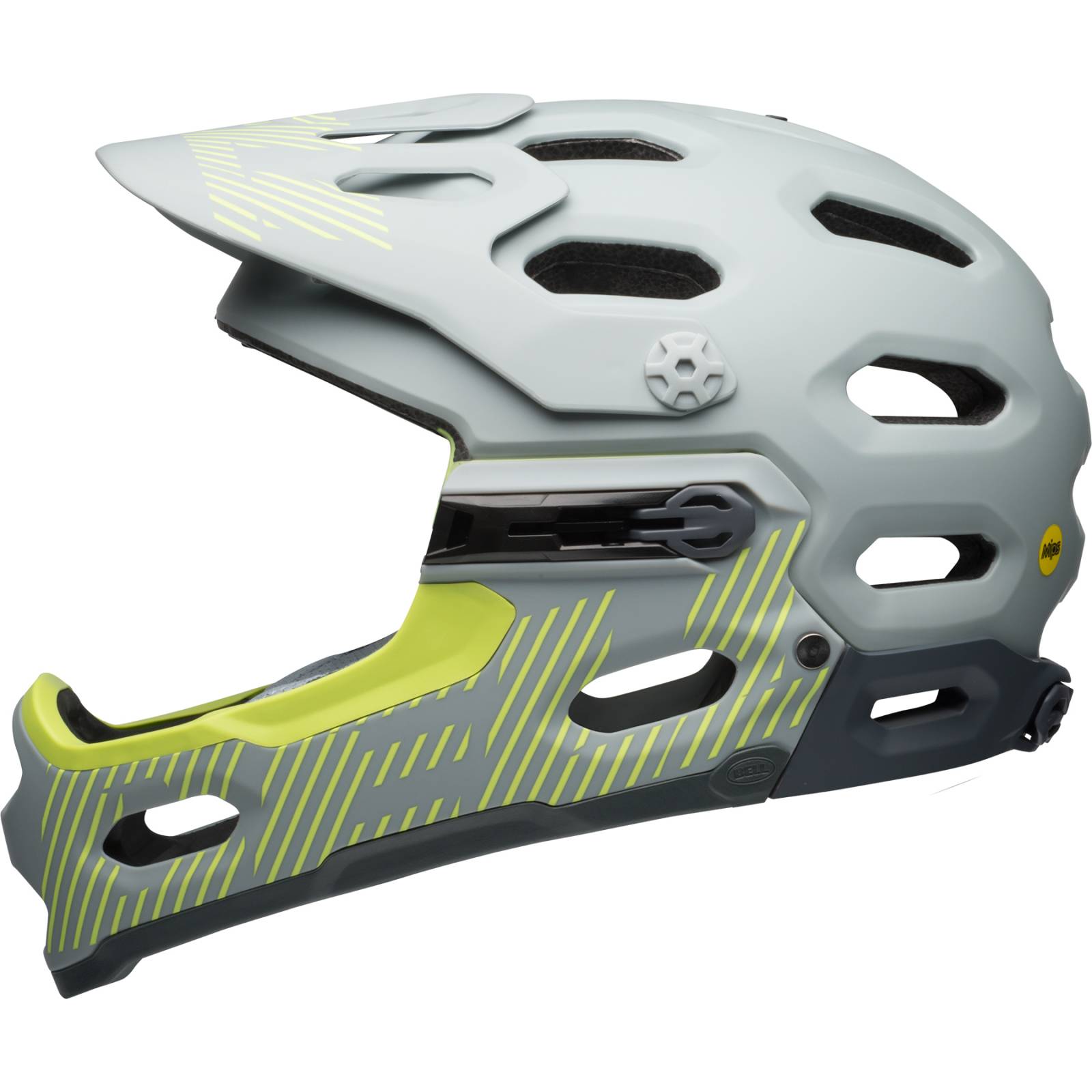 Casco BELL Montaña SUPER 3R MIPS Gris Claro/Amarillo Talla:L(58-62cm ...