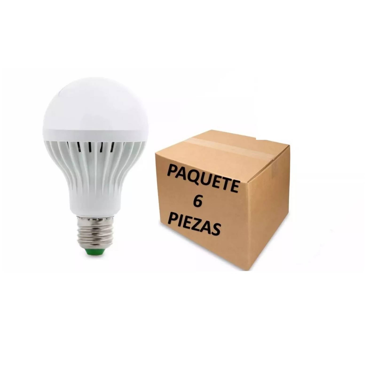 caja con foco-led-9w-para-casa-paquete-de-6-piezas