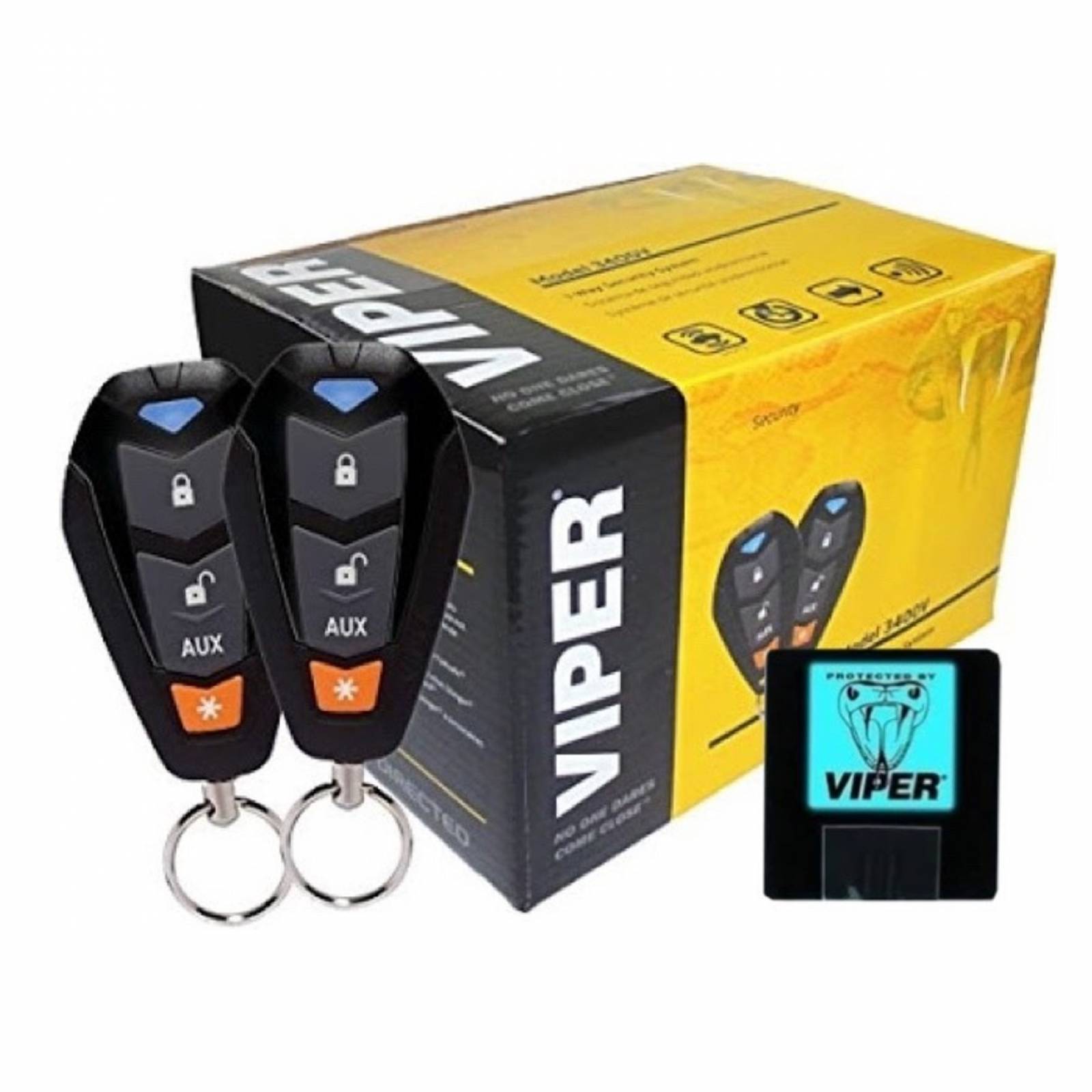 Alarma Viper 3400v + Led Viper + Sirena + Sensor + 2 Control
