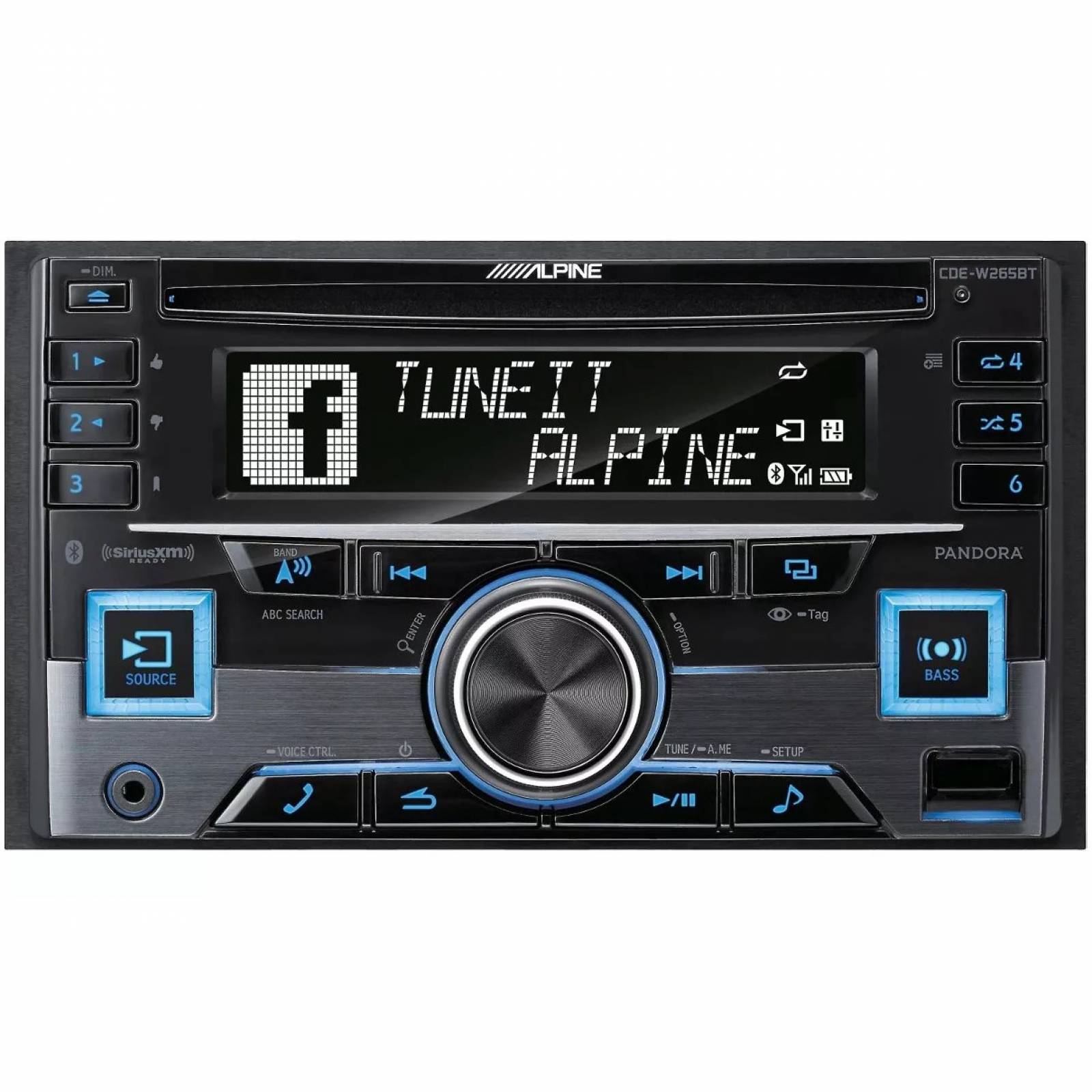 Autoestereo Alpine 2 Din Cde-w265bt Bluetooth Usb Iphone