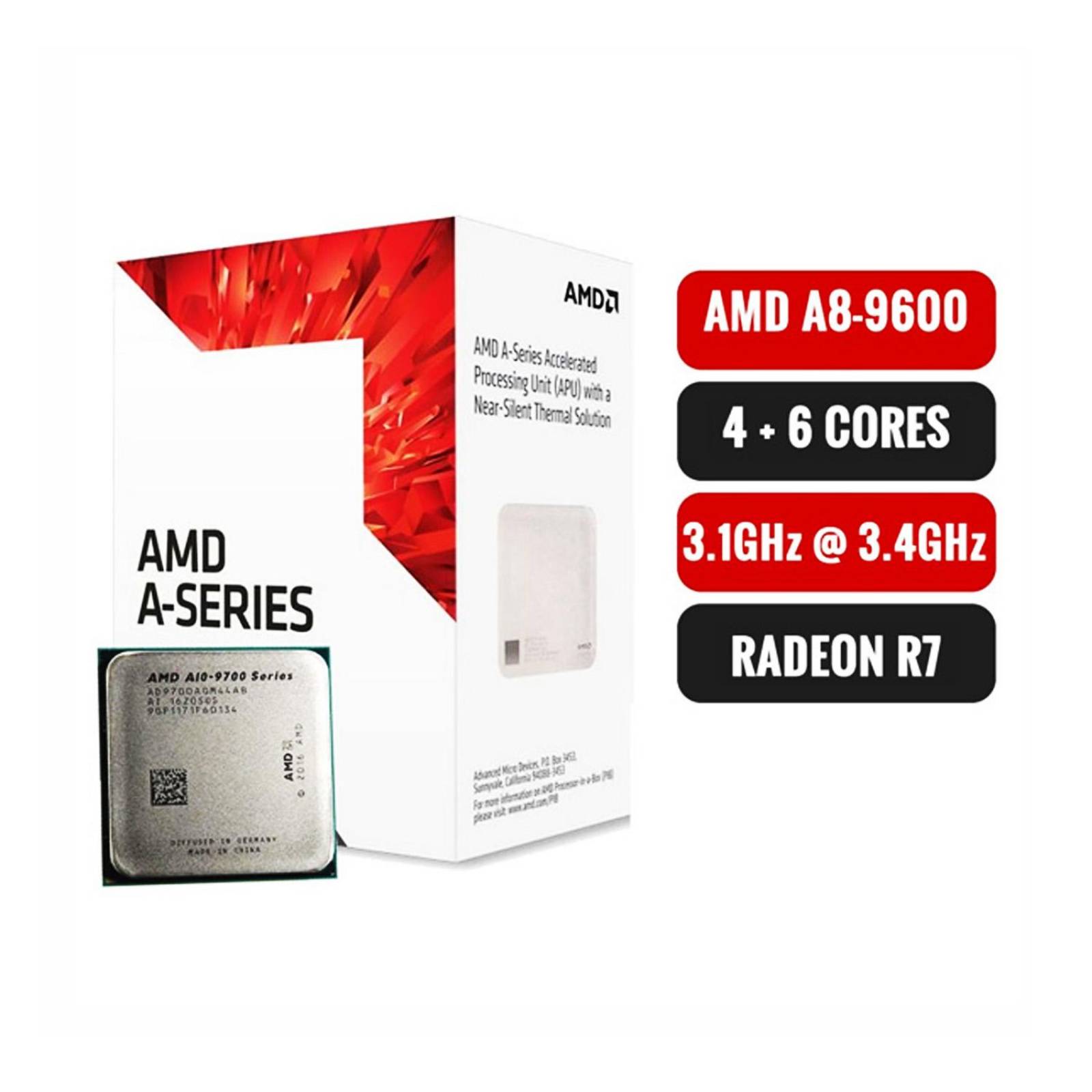Pc Gamer Xtreme Amd A8 9600 Ram 8Gb Disco 1TB Graficos Radeon R7 Monit